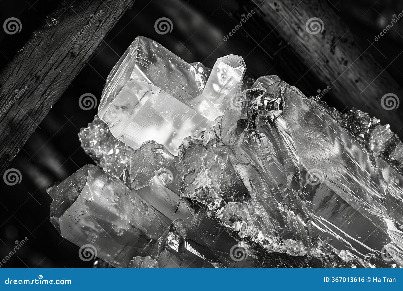 Bismuth Crystal Isolated On Black Background. Macro Detail Texture ...