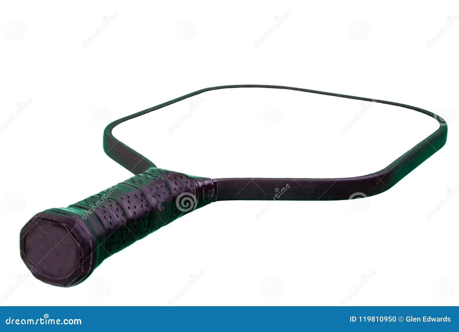 Black and White Pickleball Paddle Lying Flat Stock Photo - Image of ...