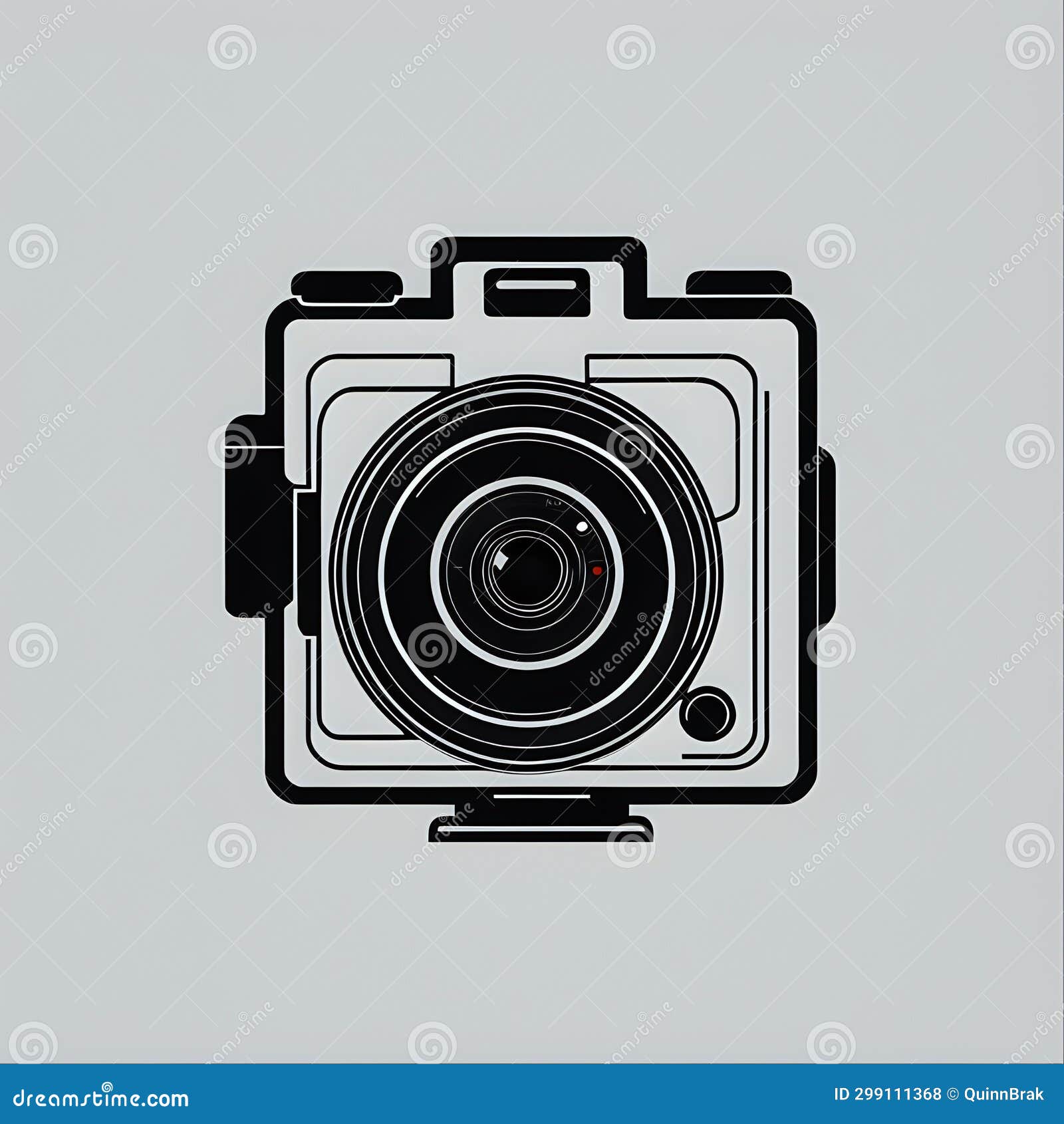 Black and White Picture of a Camera on a Gray Background Stock ...