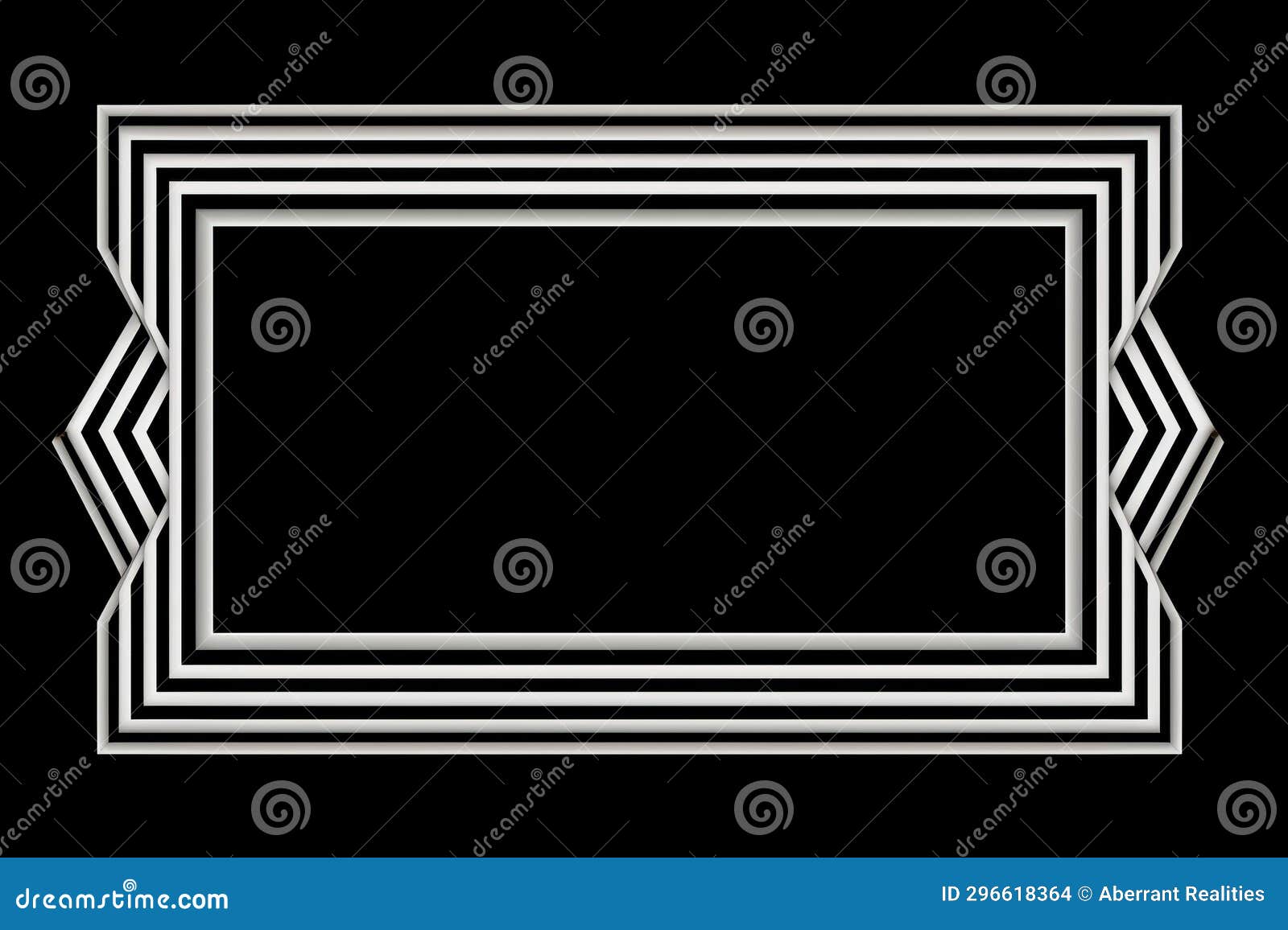 A Black and White Picture Frame with a White Border Stock Illustration ...