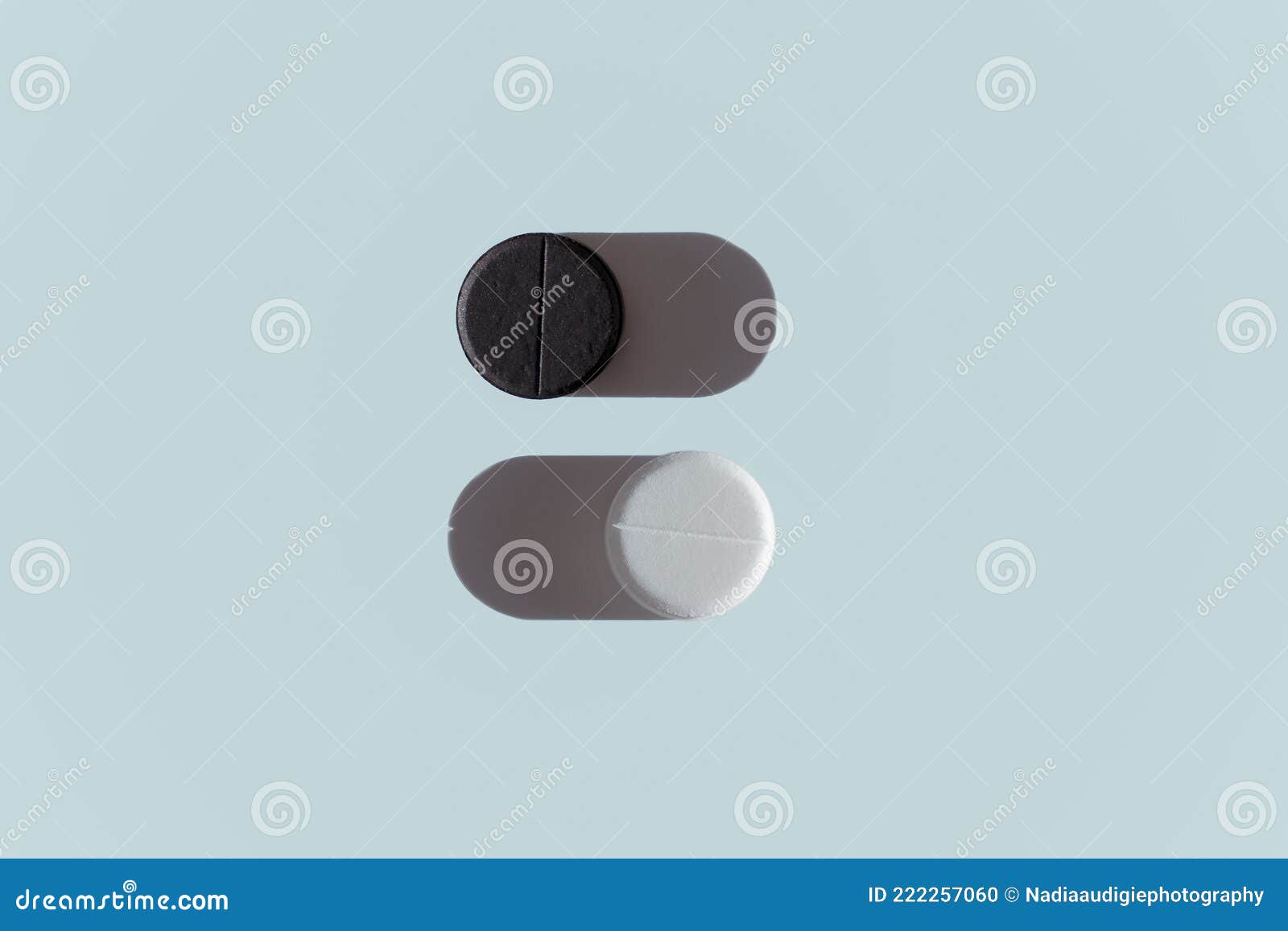 Black and White Pill with Shadow Stock Photo - Image of chemistry ...