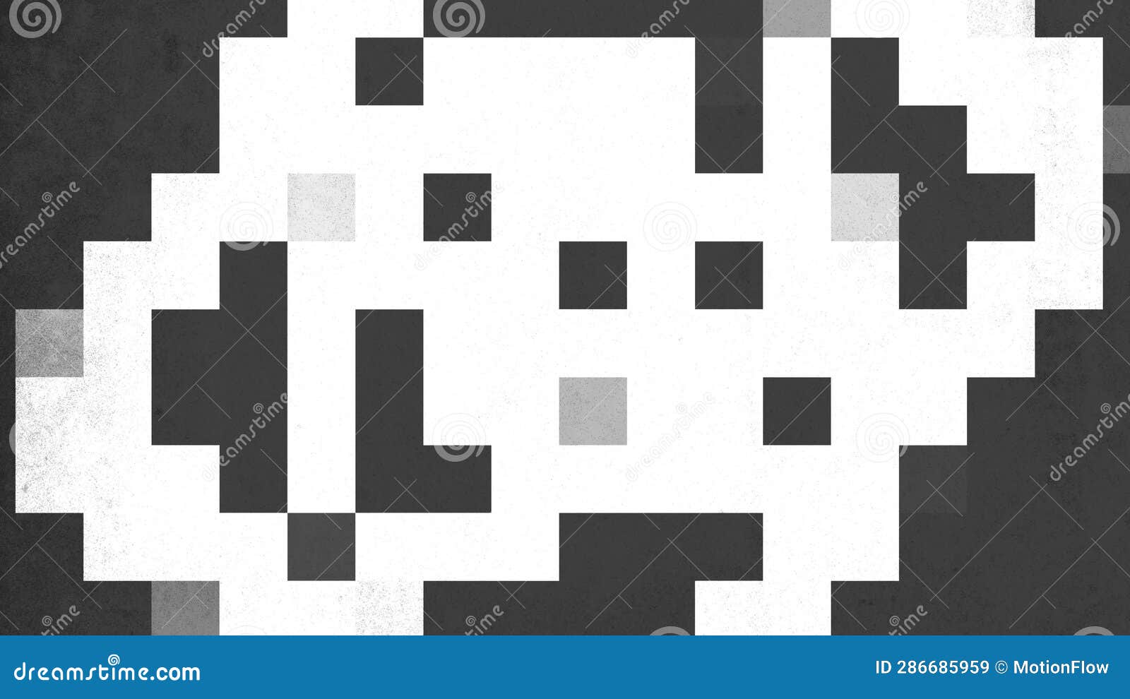 A Black and White Pixel Art Stock Video - Video of arrangement, visual ...