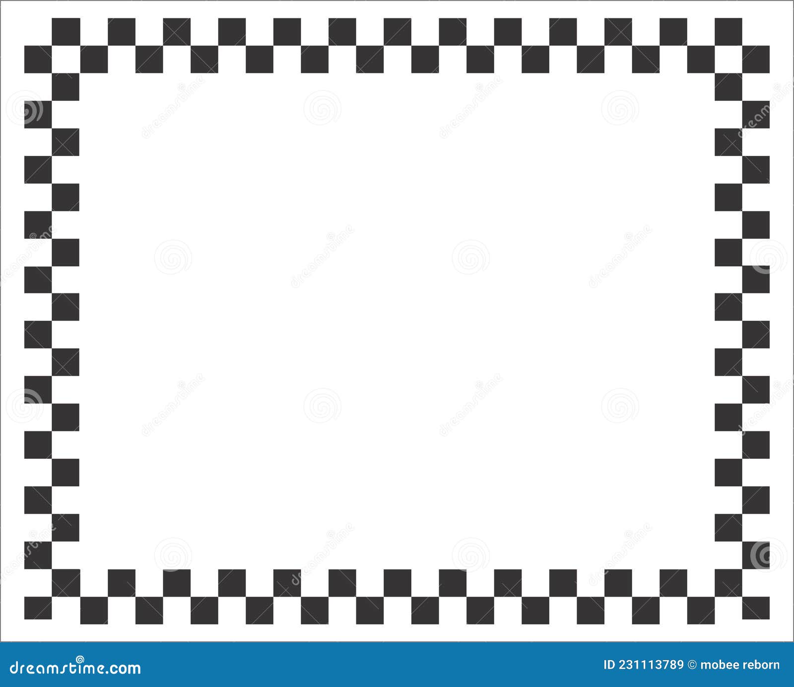 Black White Pixel Frame, Start Flag Stock Illustration - Illustration ...