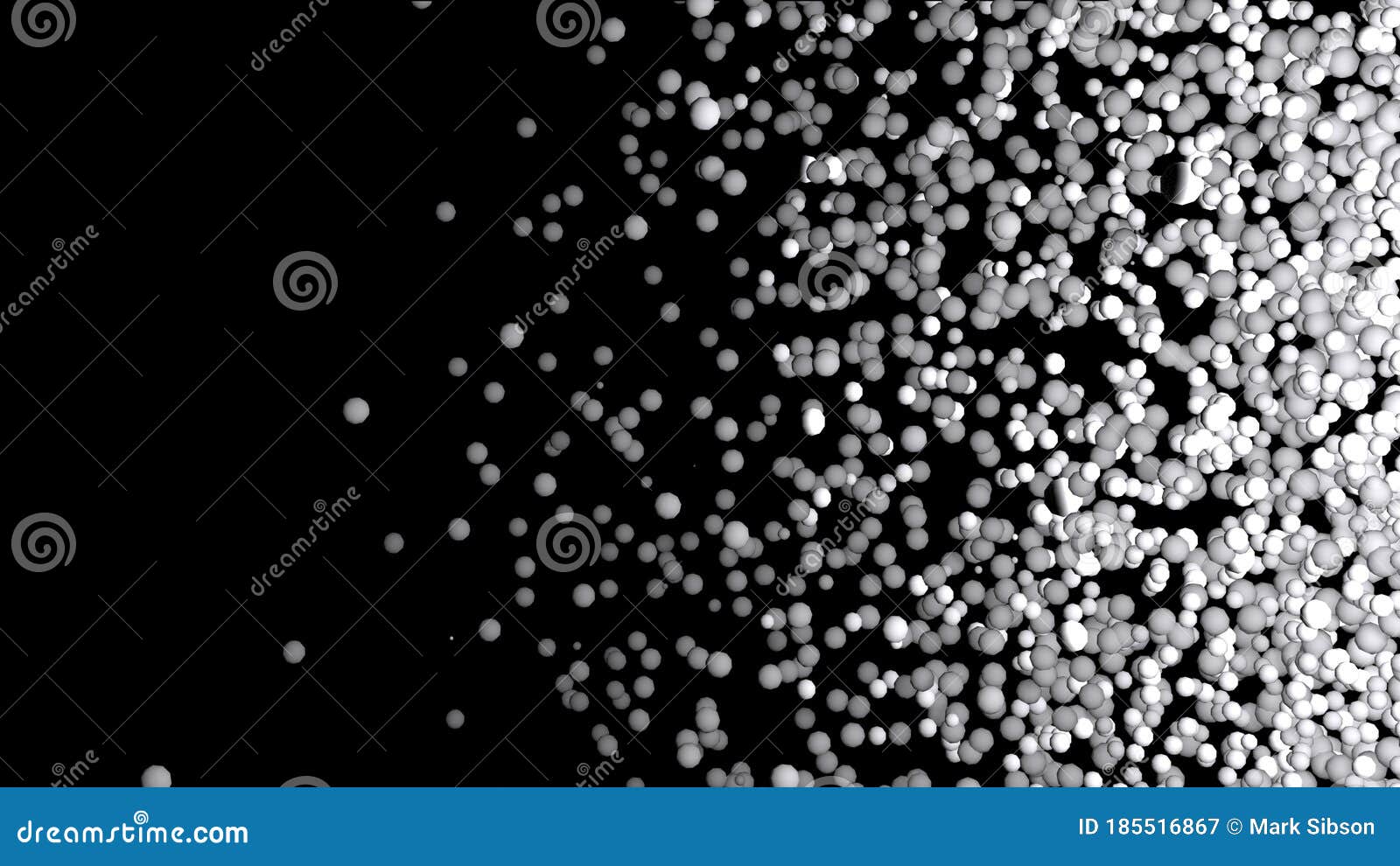 Black and White Pixel Particles Massive Explosion Pieces 3D ...