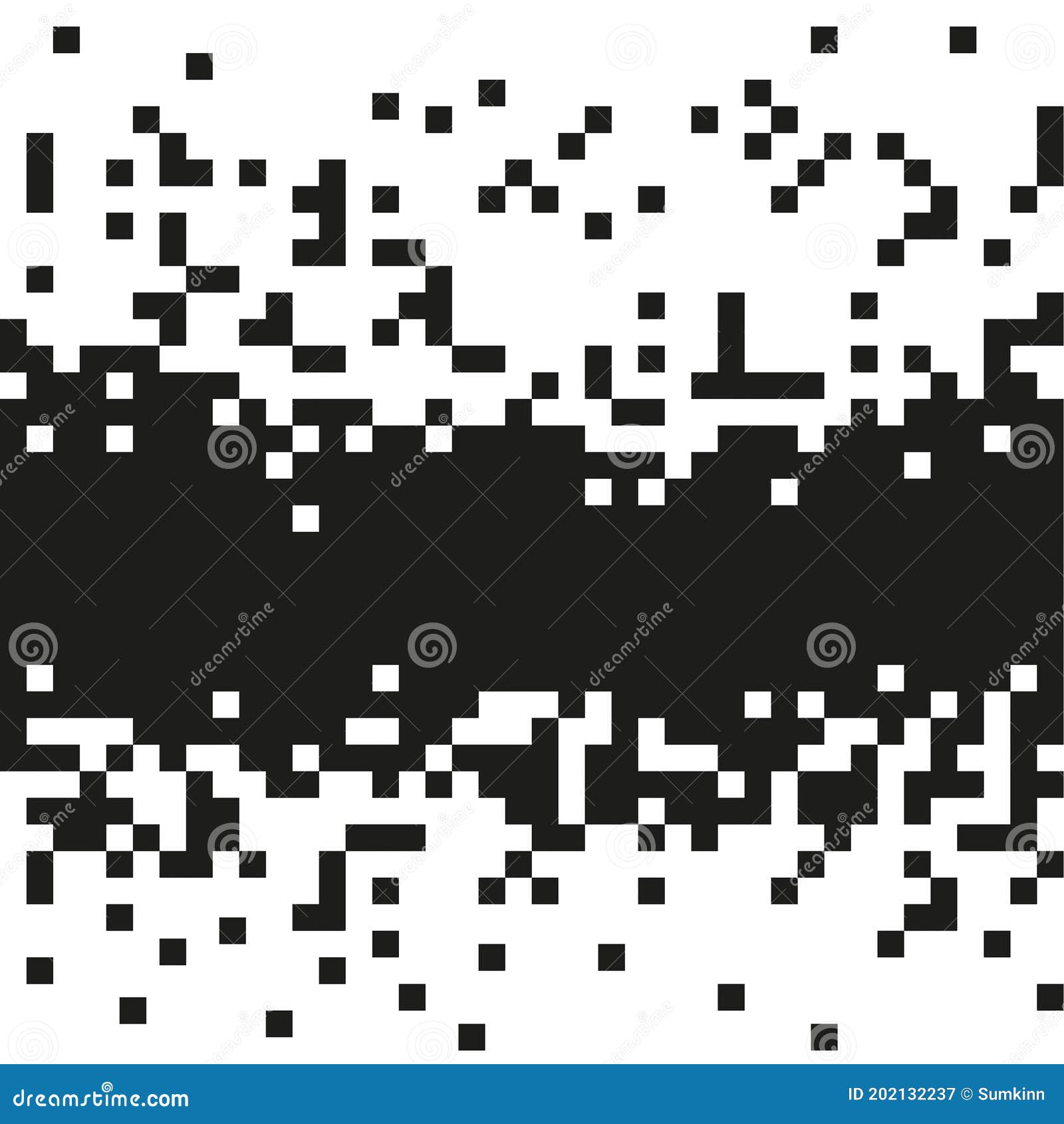 Black and White Pixelation. Stock Vector - Illustration of monochrome ...