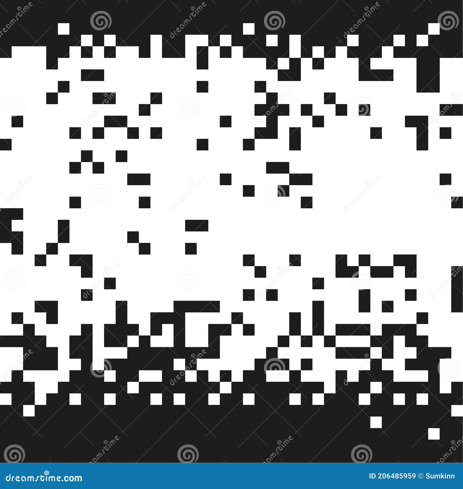 Black and White Pixelation. Stock Illustration - Illustration of ...