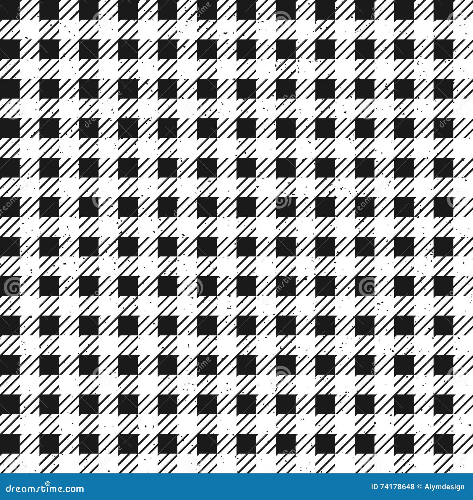 Black and White Plaid Seamless Pattern Stock Vector - Illustration of ...