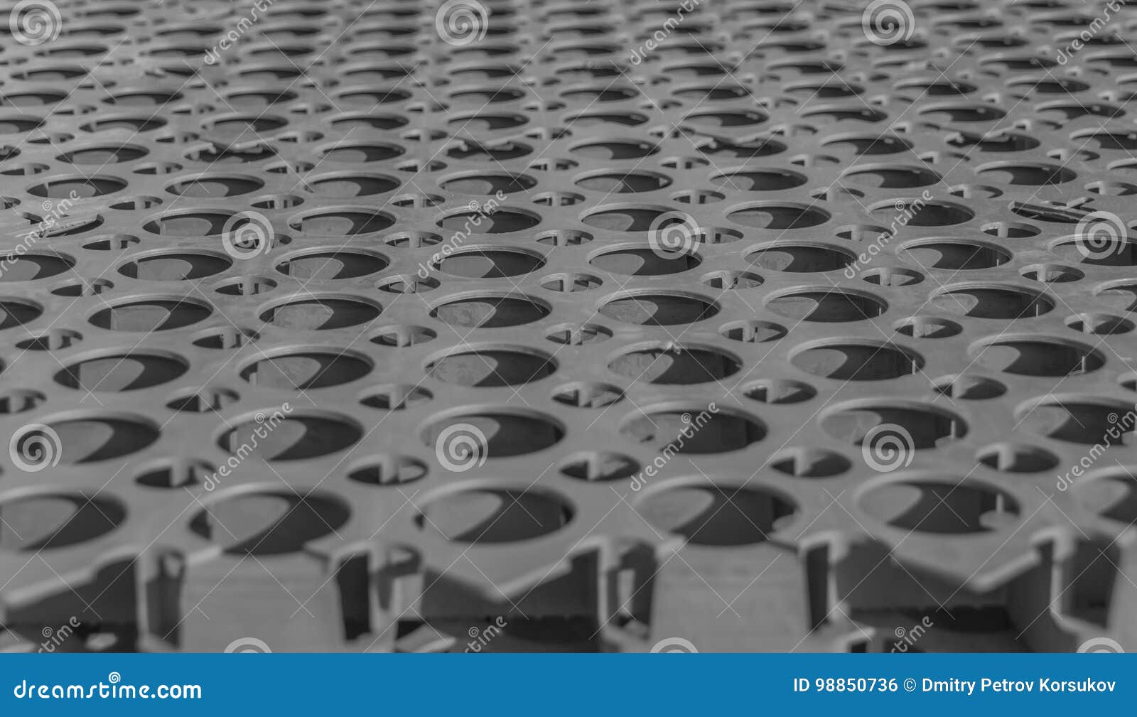 Black and White Plastic Grille with Round Holes. Stock Photo - Image of ...