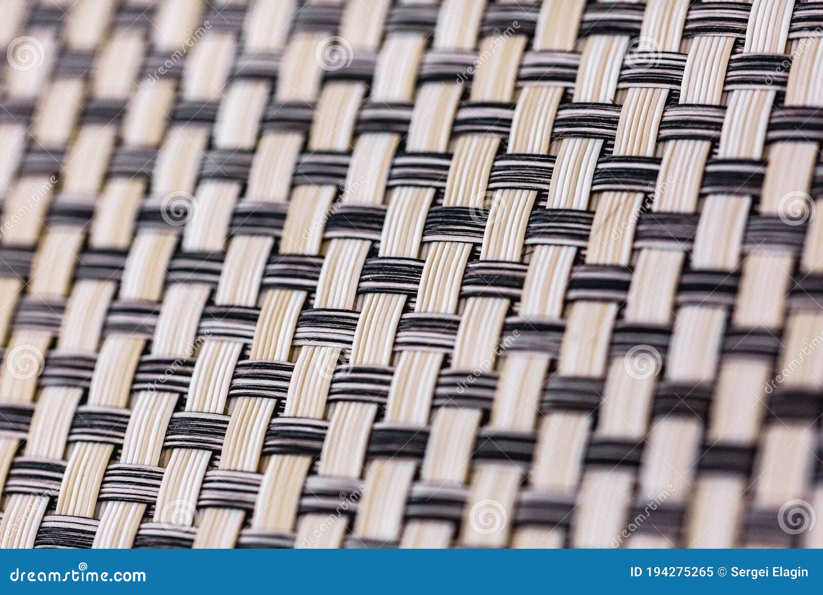 Black and White Plastic Weaving Texture, Braided Pattern Stock Image ...
