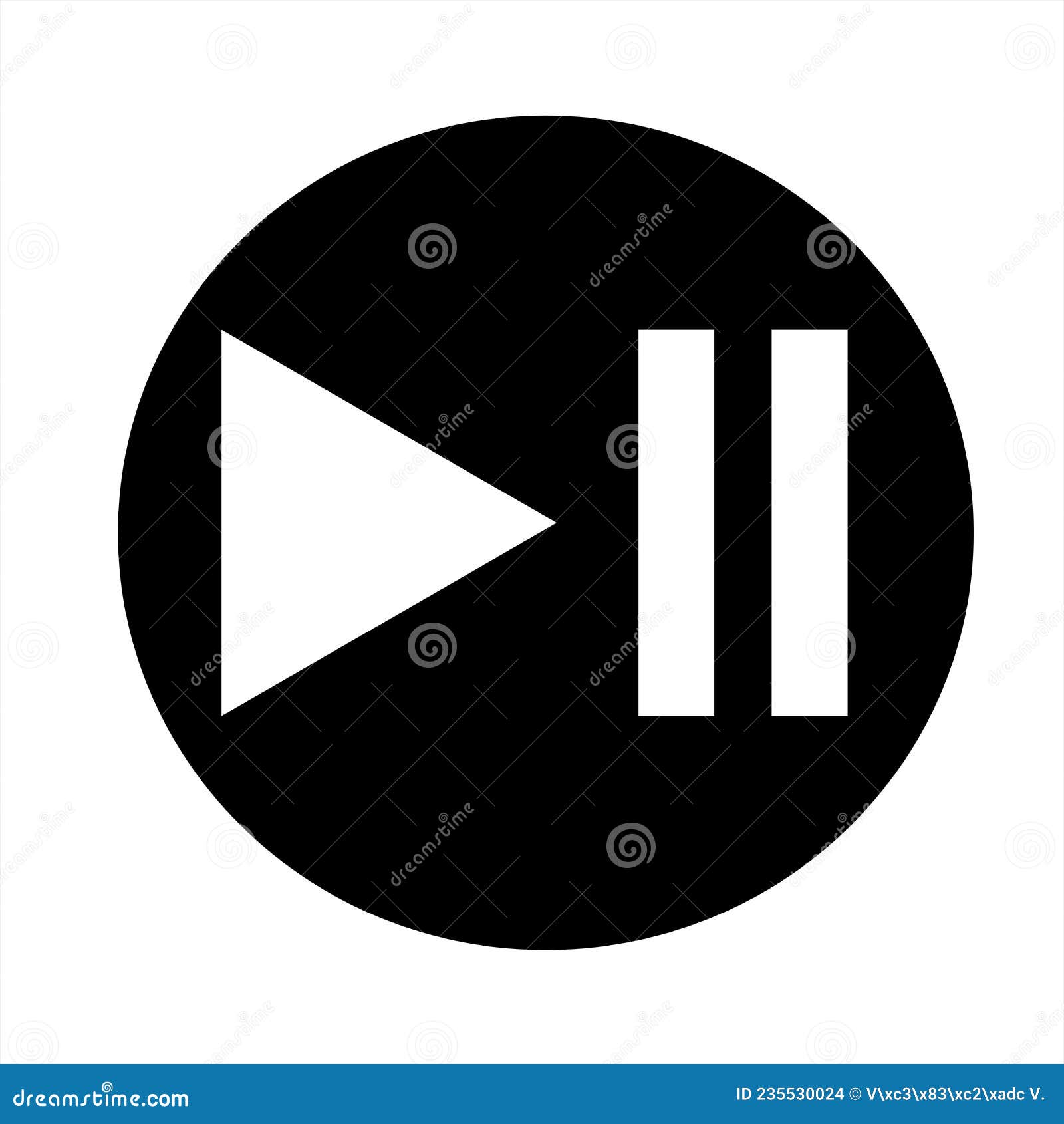Play Pause Button Icon Vector for Graphic Design Eps10 Stock ...