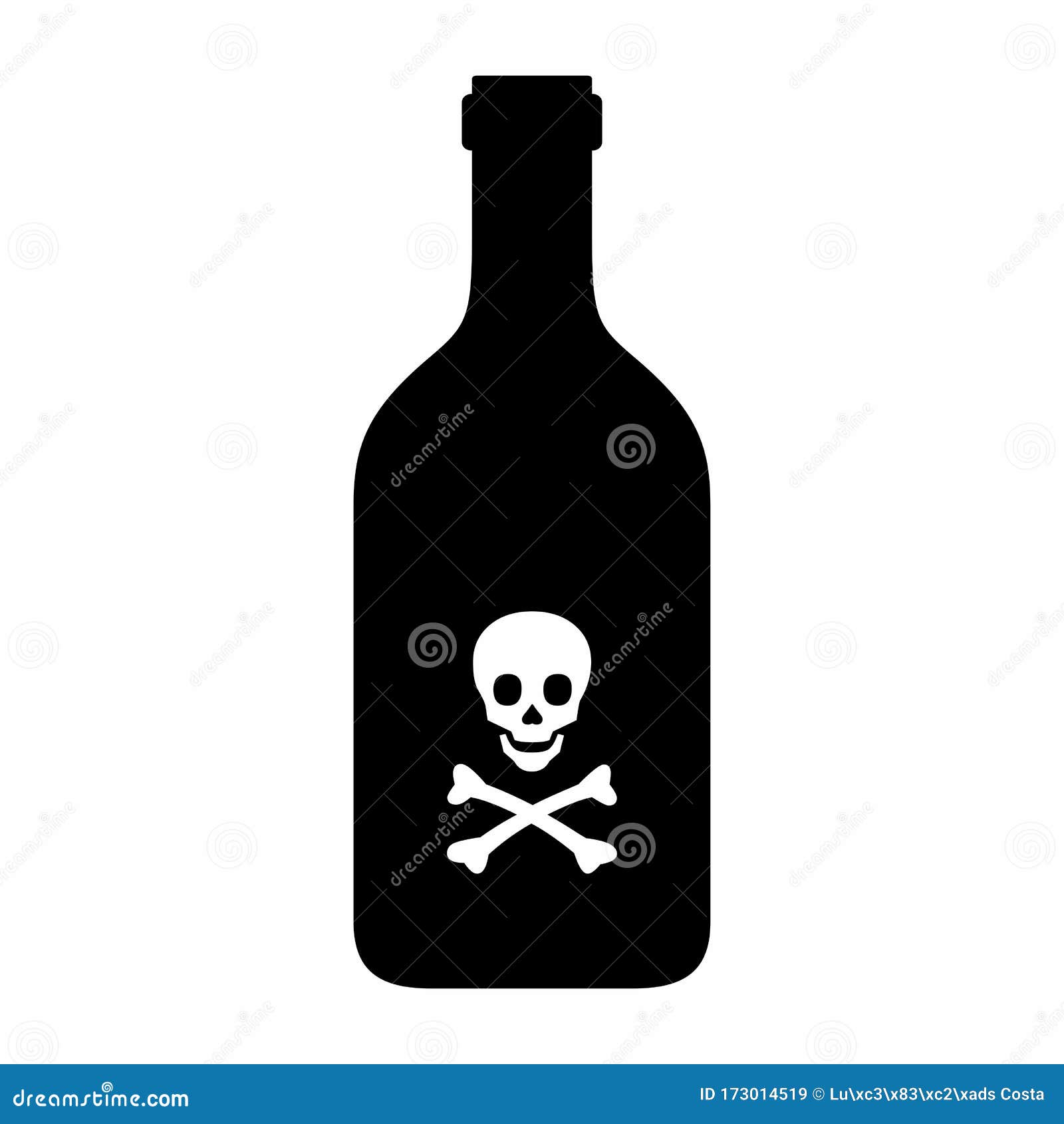 Poison bottle icon stock vector. Illustration of chemistry - 173014519
