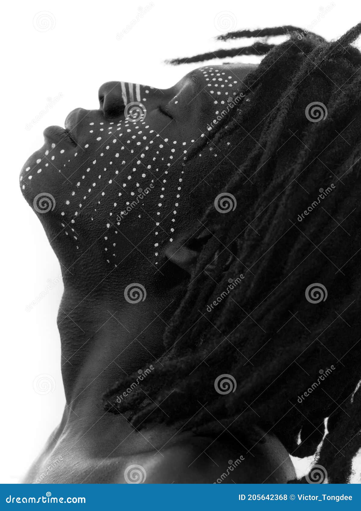 A Dramatic Black and White Portrait Stock Photo - Image of issue, black ...