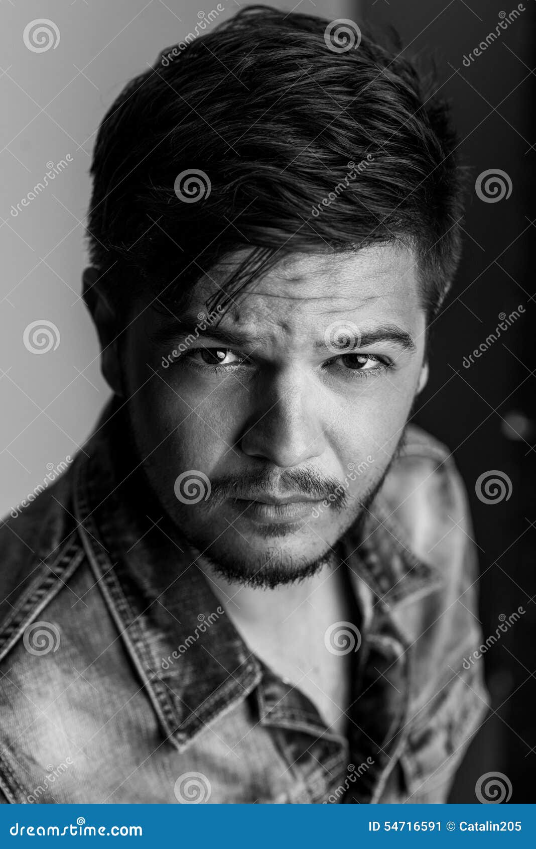 Black White Portrait Handsome Macho Badboy Stock Photos - Free ...