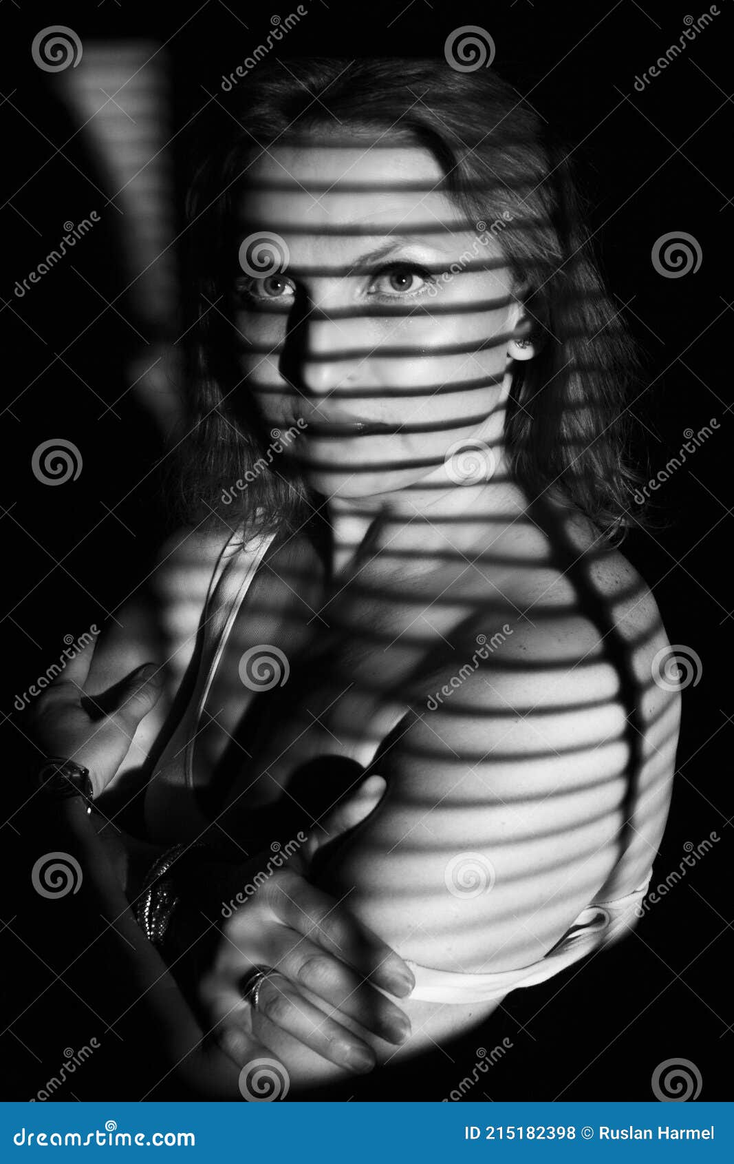 Black And White Portrait Of An Overweight Woman Art Photography With