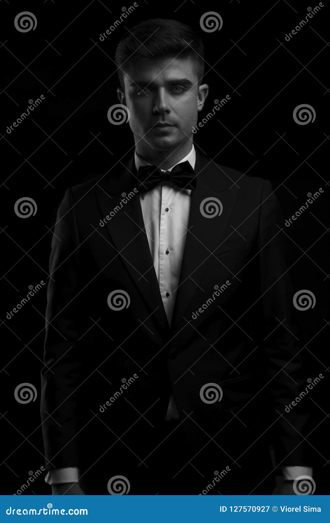 Black and White Portrait of Young Man in Tuxedo Stock Image - Image of ... Black and White Portrait of Young Man in Tuxedo Stock Image - Image of ...