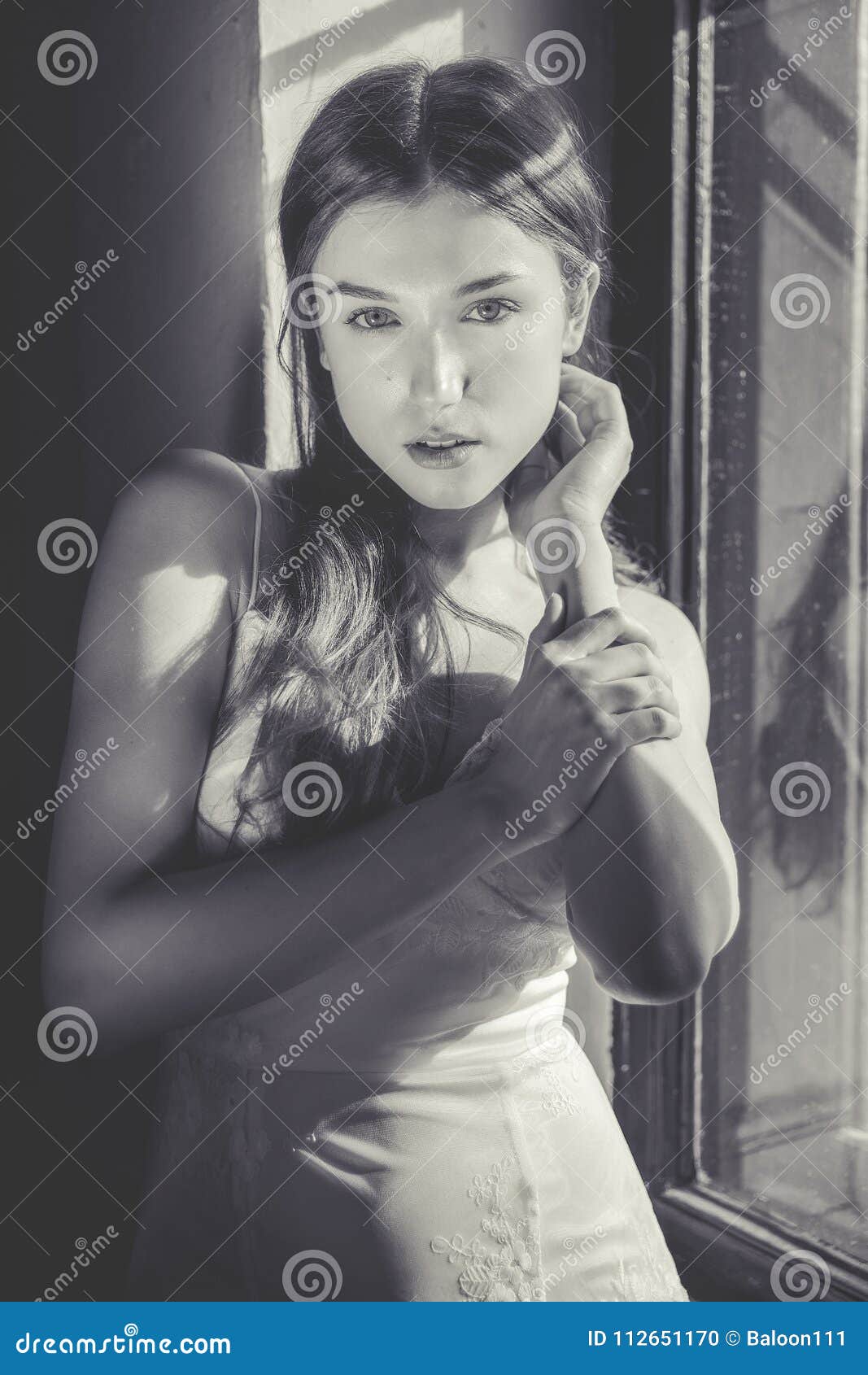 Black and White Portrait of a Young Woman Stock Photo - Image of ... Black and White Portrait of a Young Woman Stock Photo - Image of ...