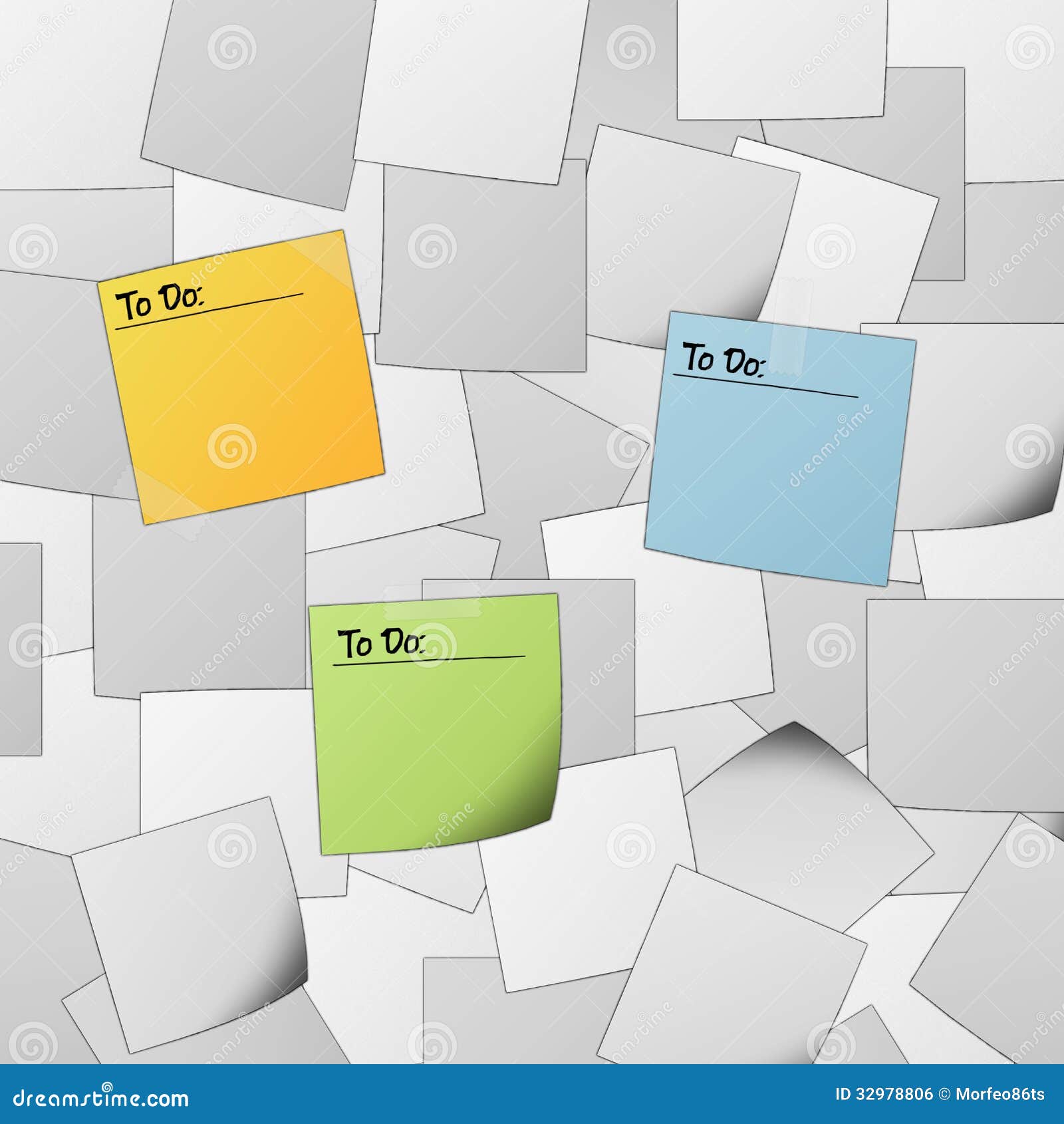 White Post Note Isolated On Transparent Background. Vector Template Of ...