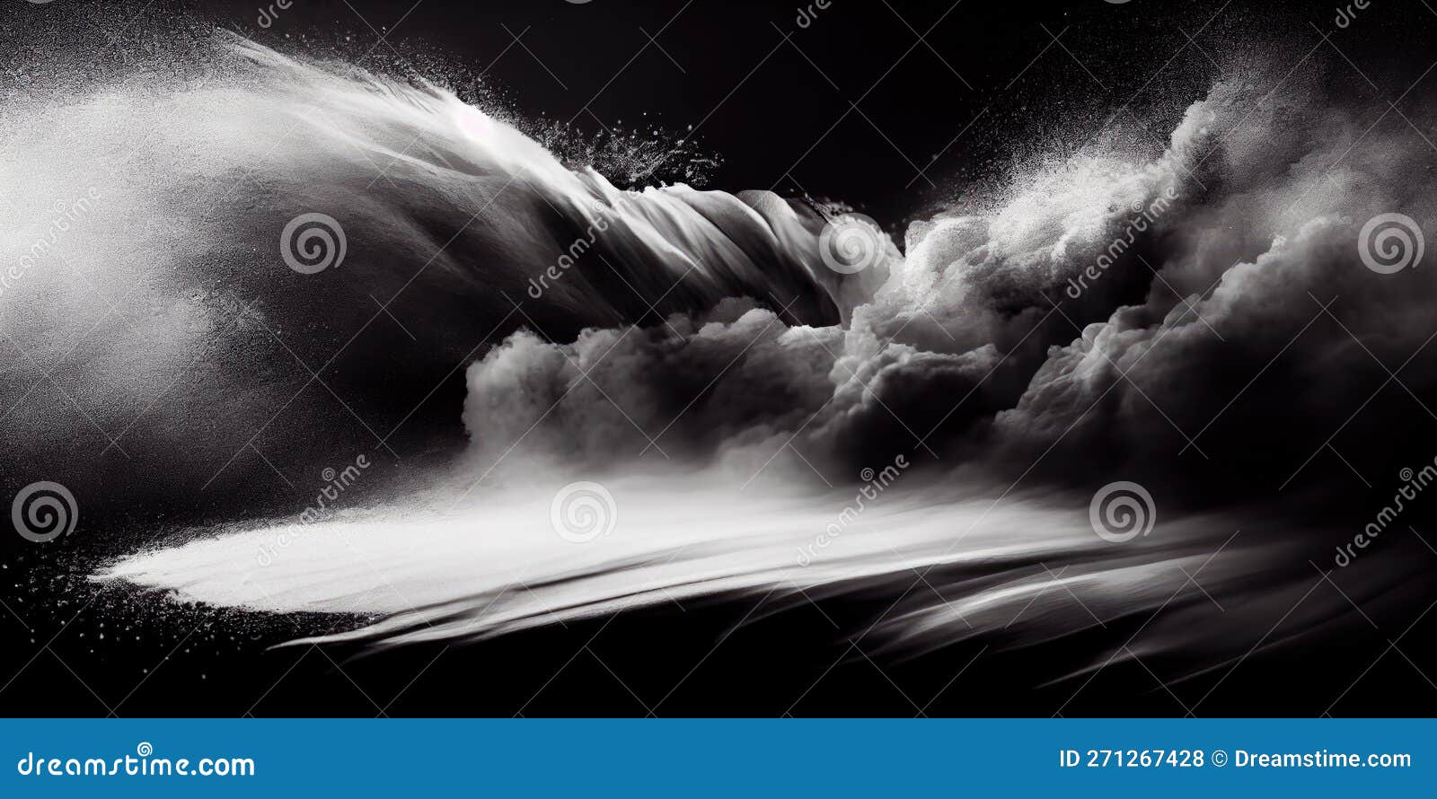Black and White Powder Explosion Abstract Background. Stock Photo ...