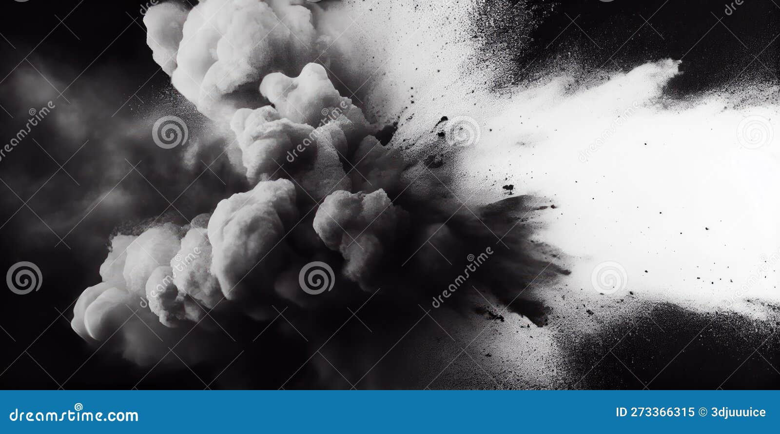 Black and White Powder Explosion Abstract Background. Stock ...