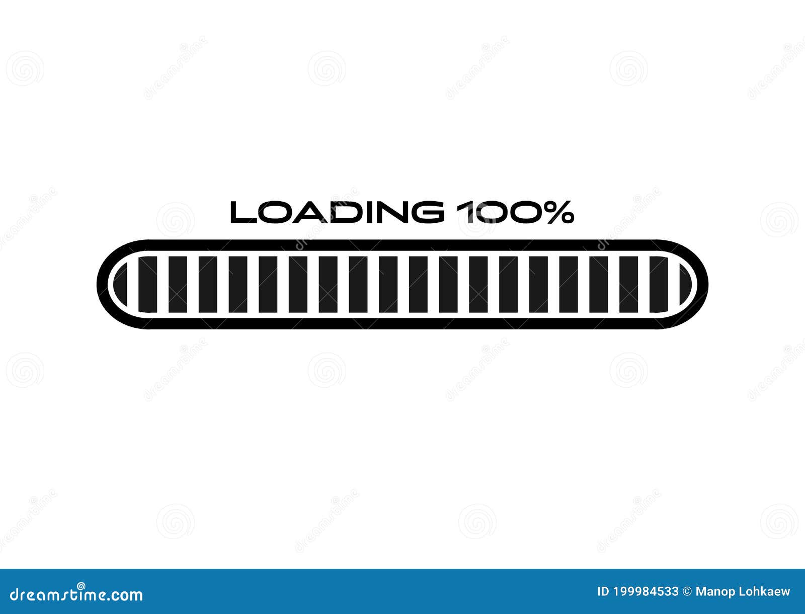 Black and White Progress Loading Bar Stock Vector - Illustration of ...