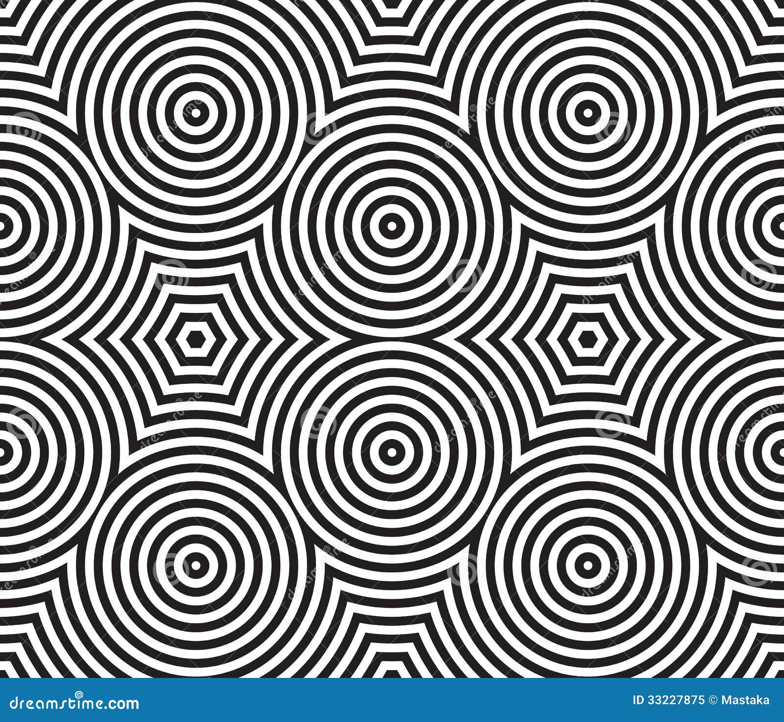 Black and White Psychedelic Circular Textile Stock Vector ...