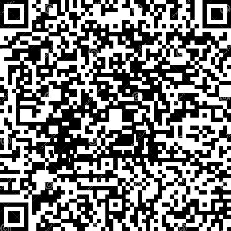 Black and White Qr Code Symbol Representing Encoded Data for Scanning, Offering a Secure and ...