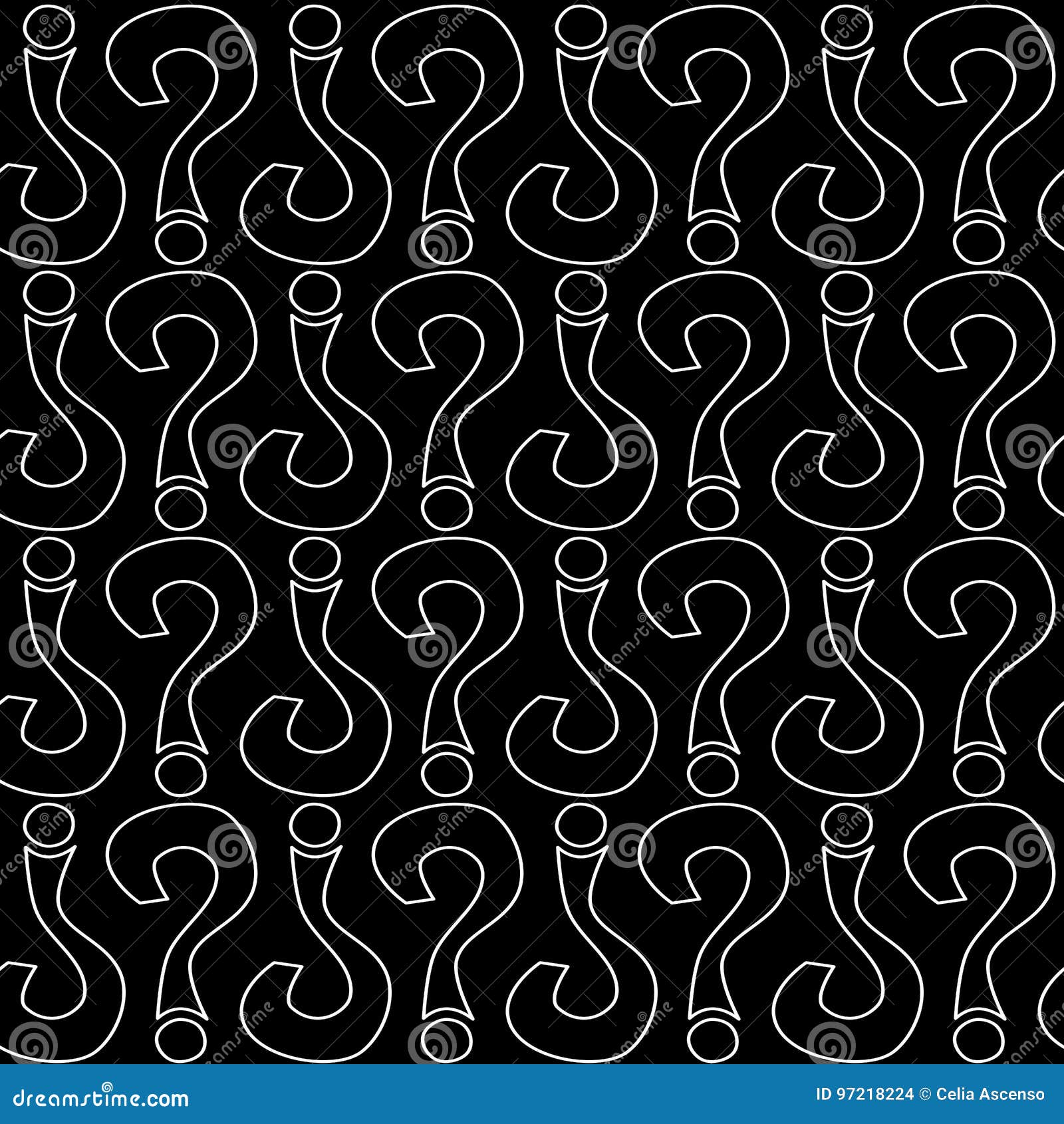 Query Black and White Seamless Background Stock Illustration ...