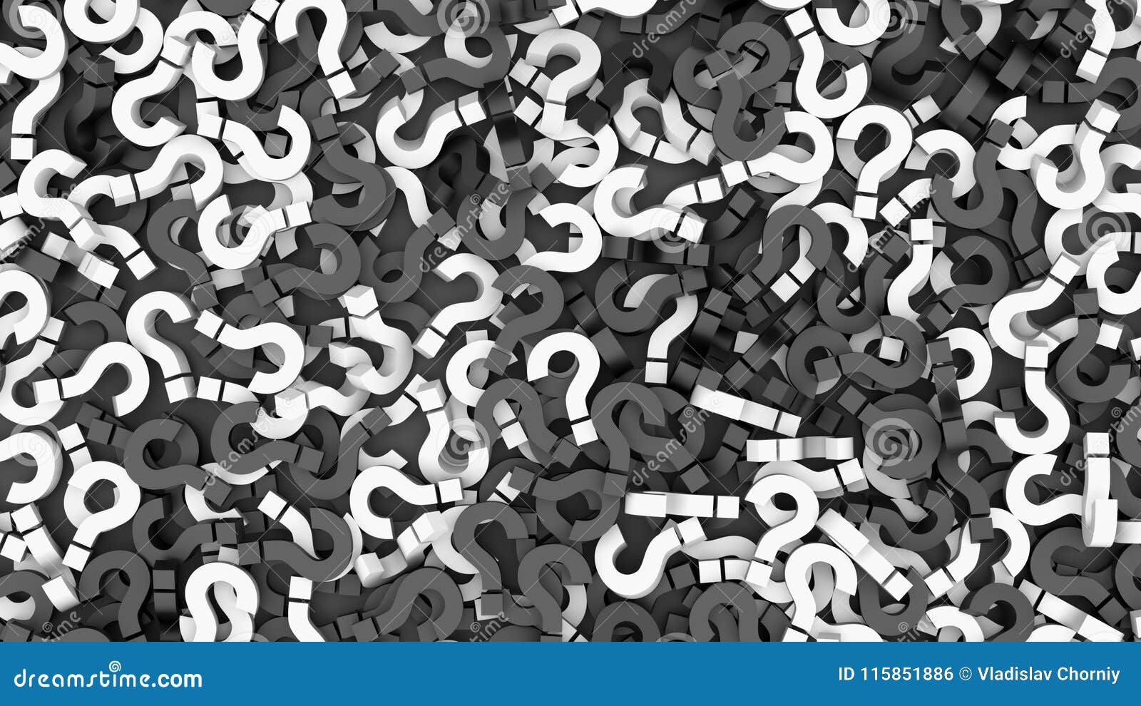 Black and White Question Marks Stock Illustration - Illustration of ...