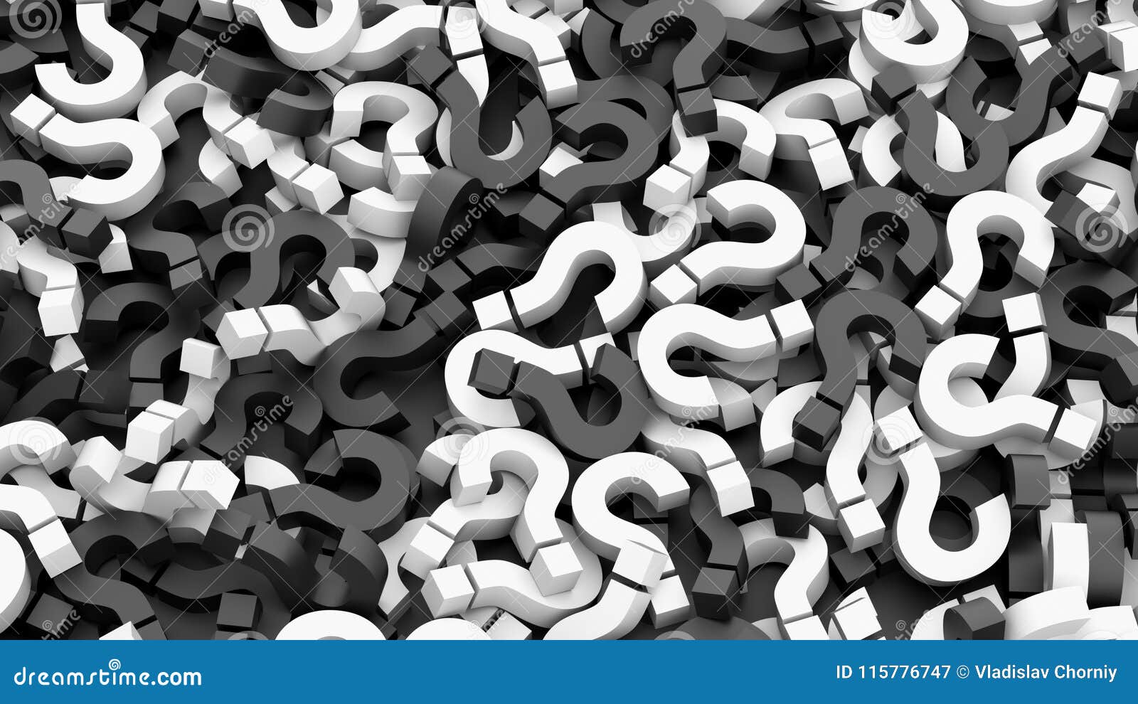 Black and White Question Marks Stock Illustration - Illustration of ...
