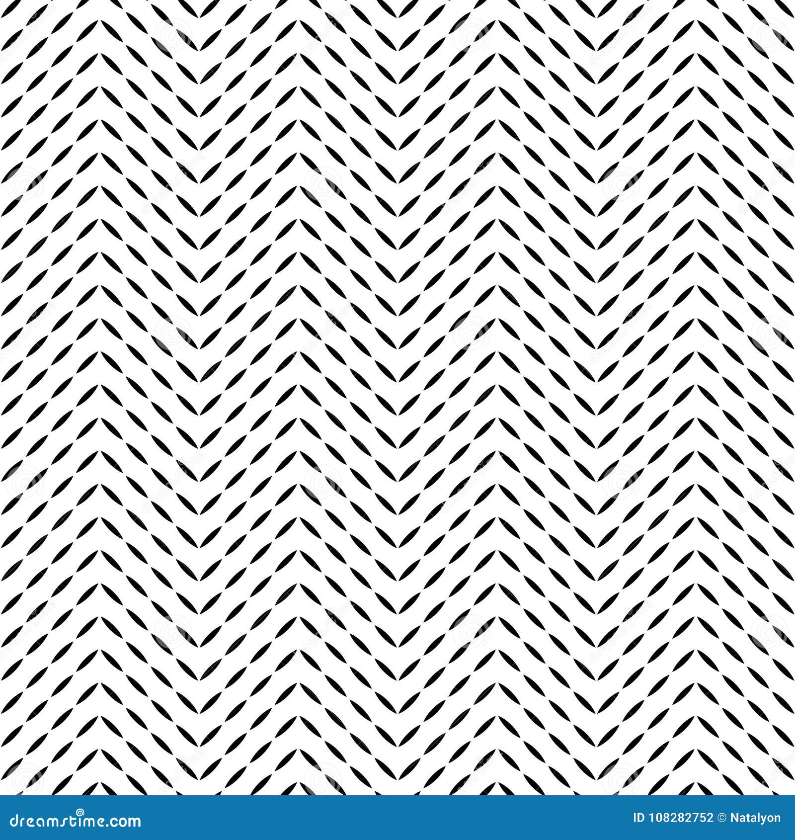 Black and White Quilted Fabric Herringbone Stitches Geometric Seamless ...