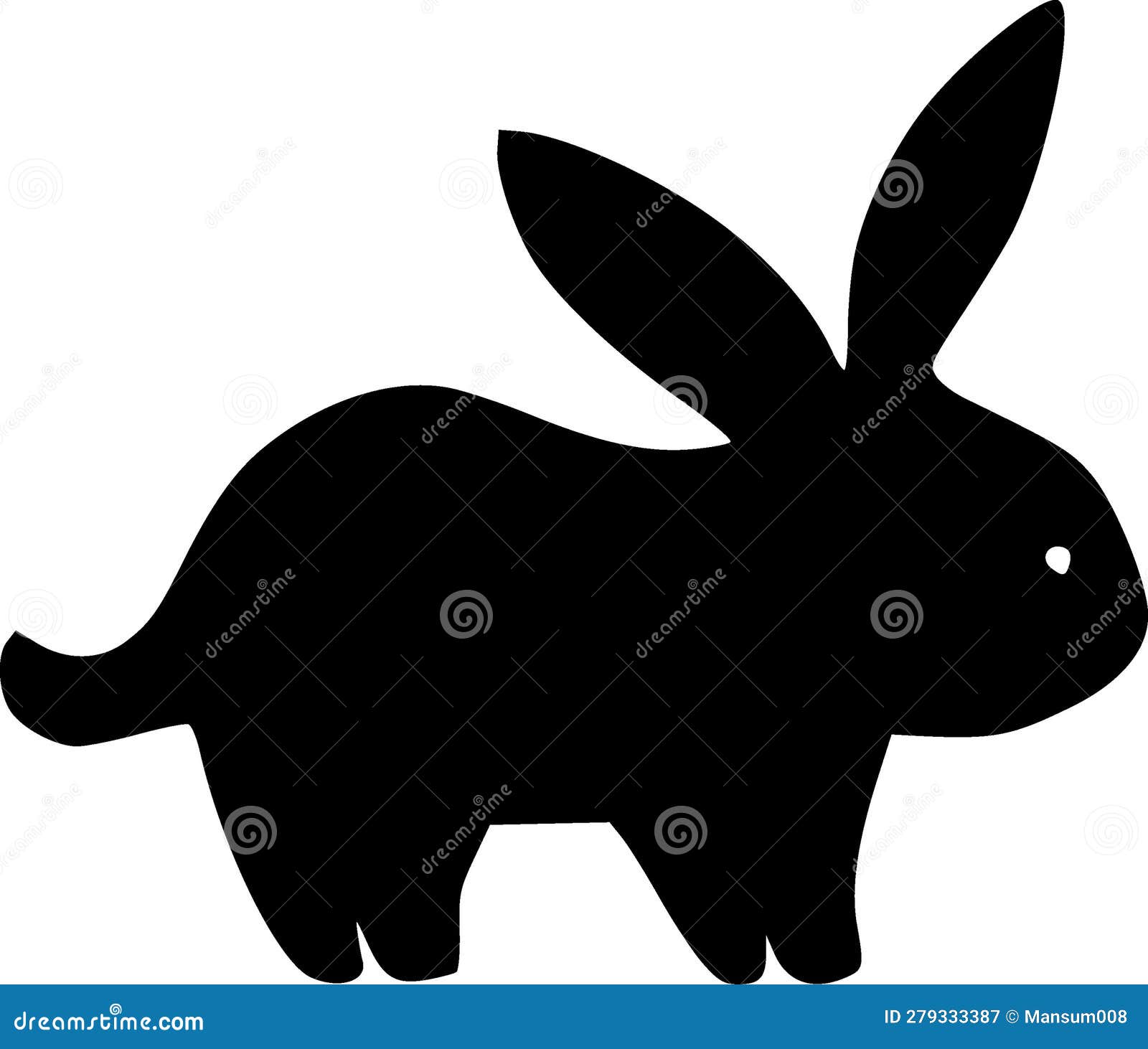 Black and White of Rabbit Icon Stock Illustration - Illustration of ...