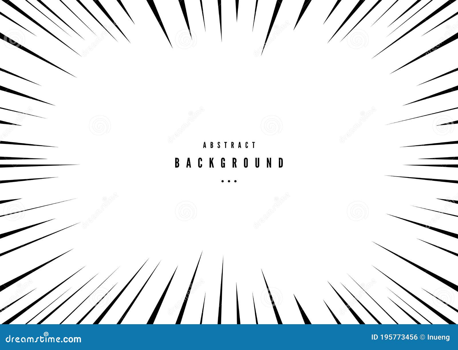 Black And White Radial Lines Comics Style Background. Graphic Explosion ...