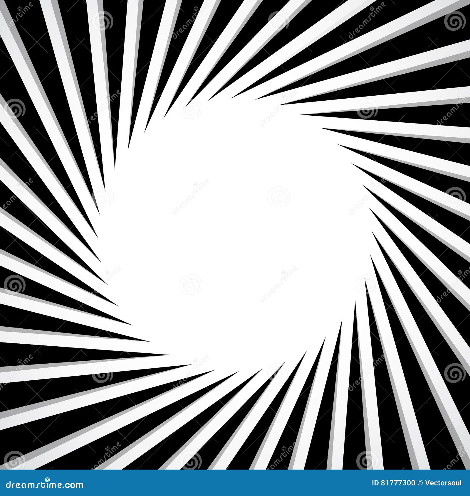 Black and White Radial - Radiating Lines Circular Pattern Stock Vector ...
