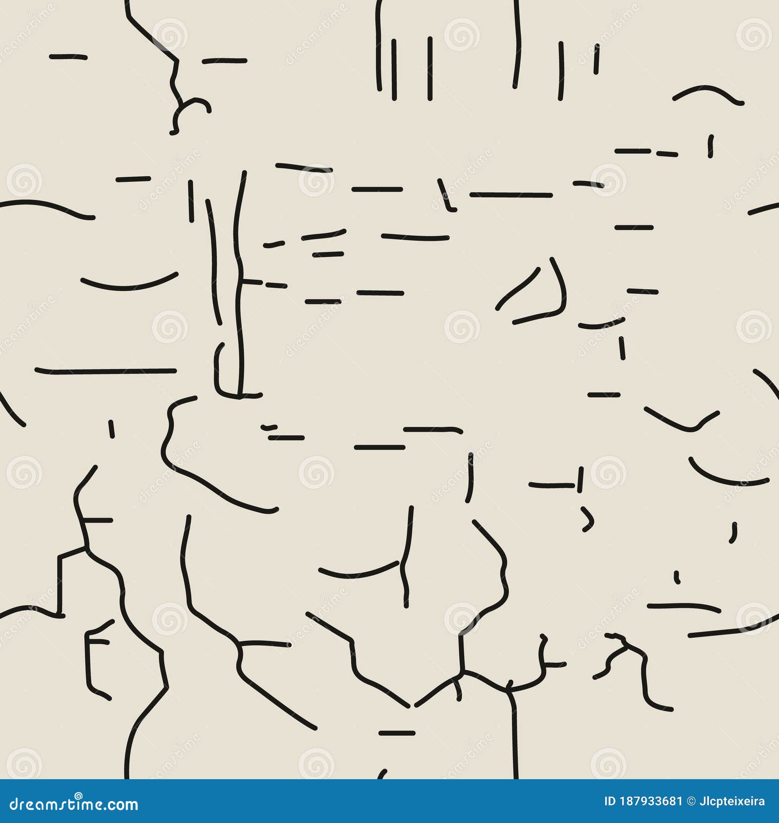 Black and White Random Abstract Seamless Pattern Stock Illustration ...