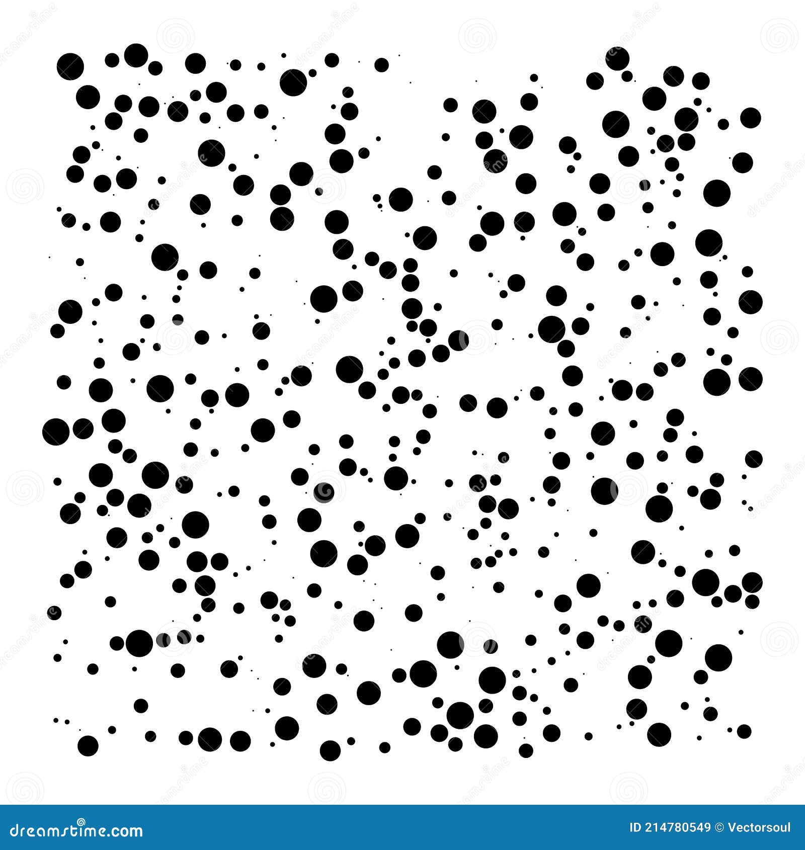 Black and White Random Dots, Circles. Dotted Vector Element, Pattern ...