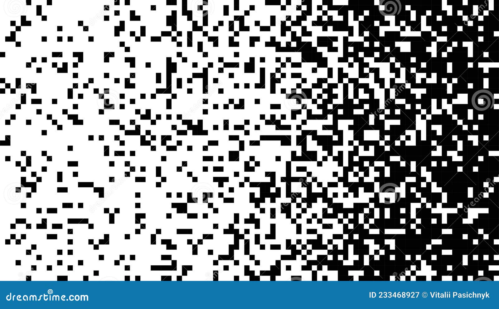 Black and White Random Pixels Pattern. Shuffled Pixels Texture ...