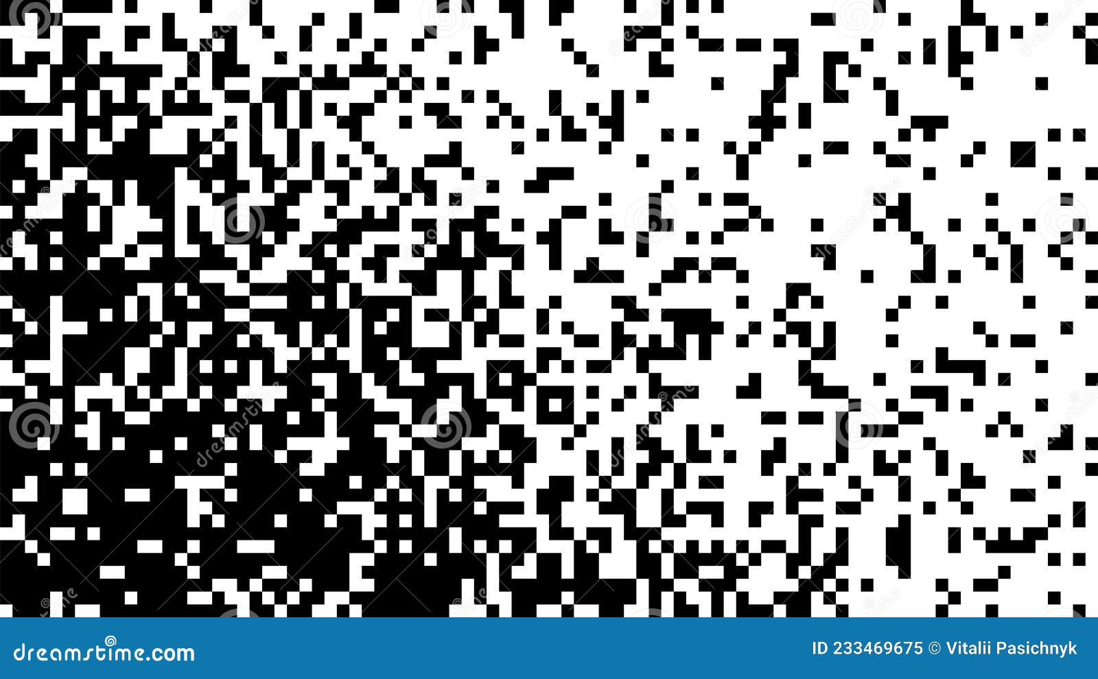 Black and White Random Pixels Pattern. Shuffled Pixels Texture ...
