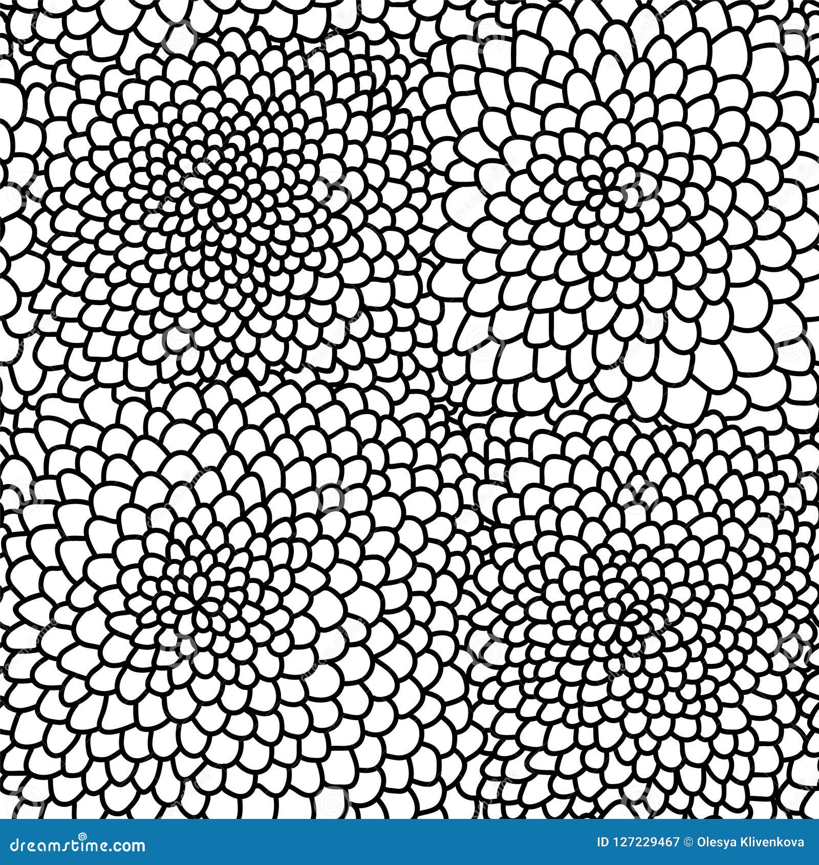 Black and White Random Scallop Texture Tiles. Stock Vector ...