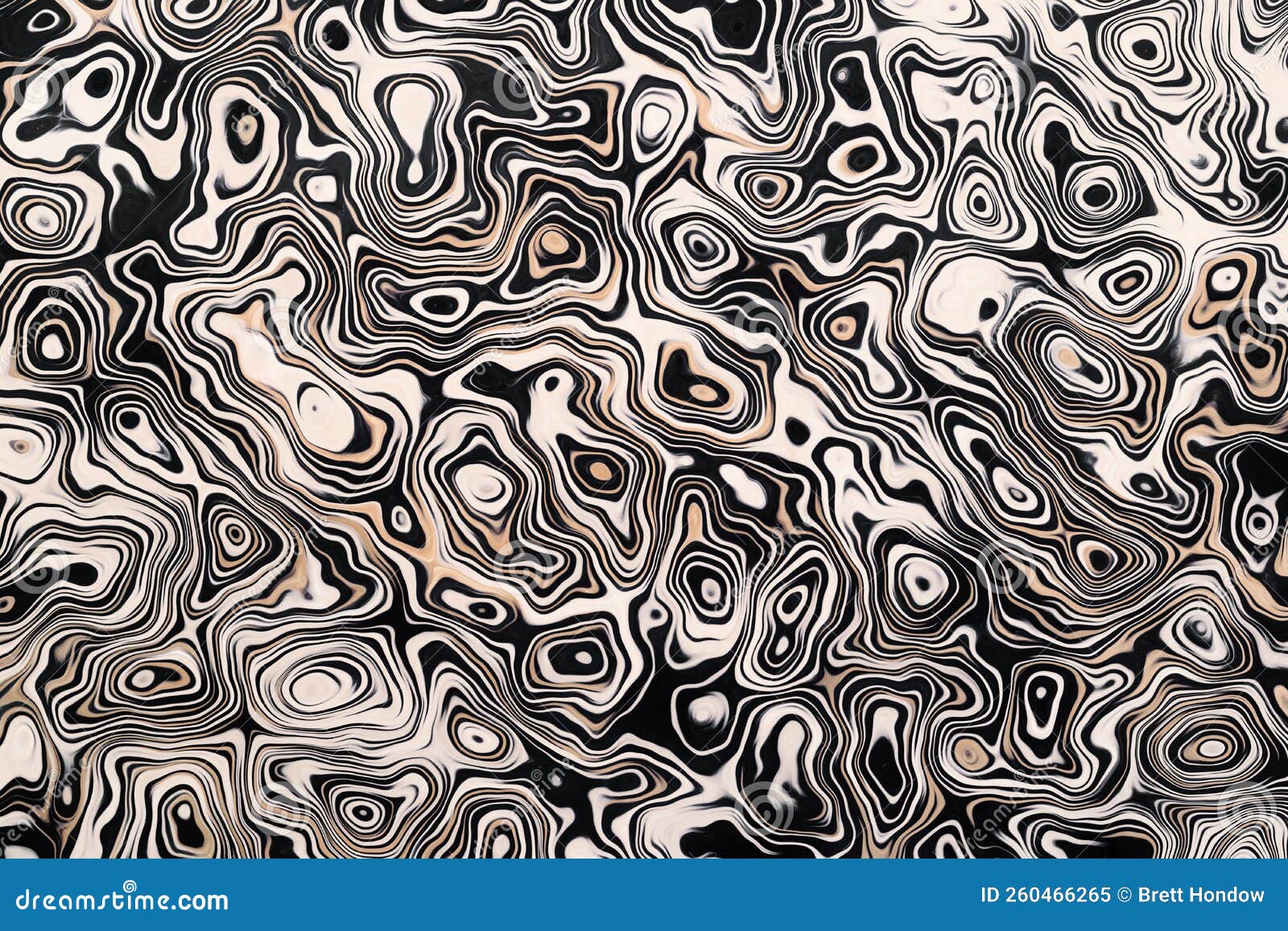 Black and White Random Swirl Patterns with Beige Highlights. Stock ...