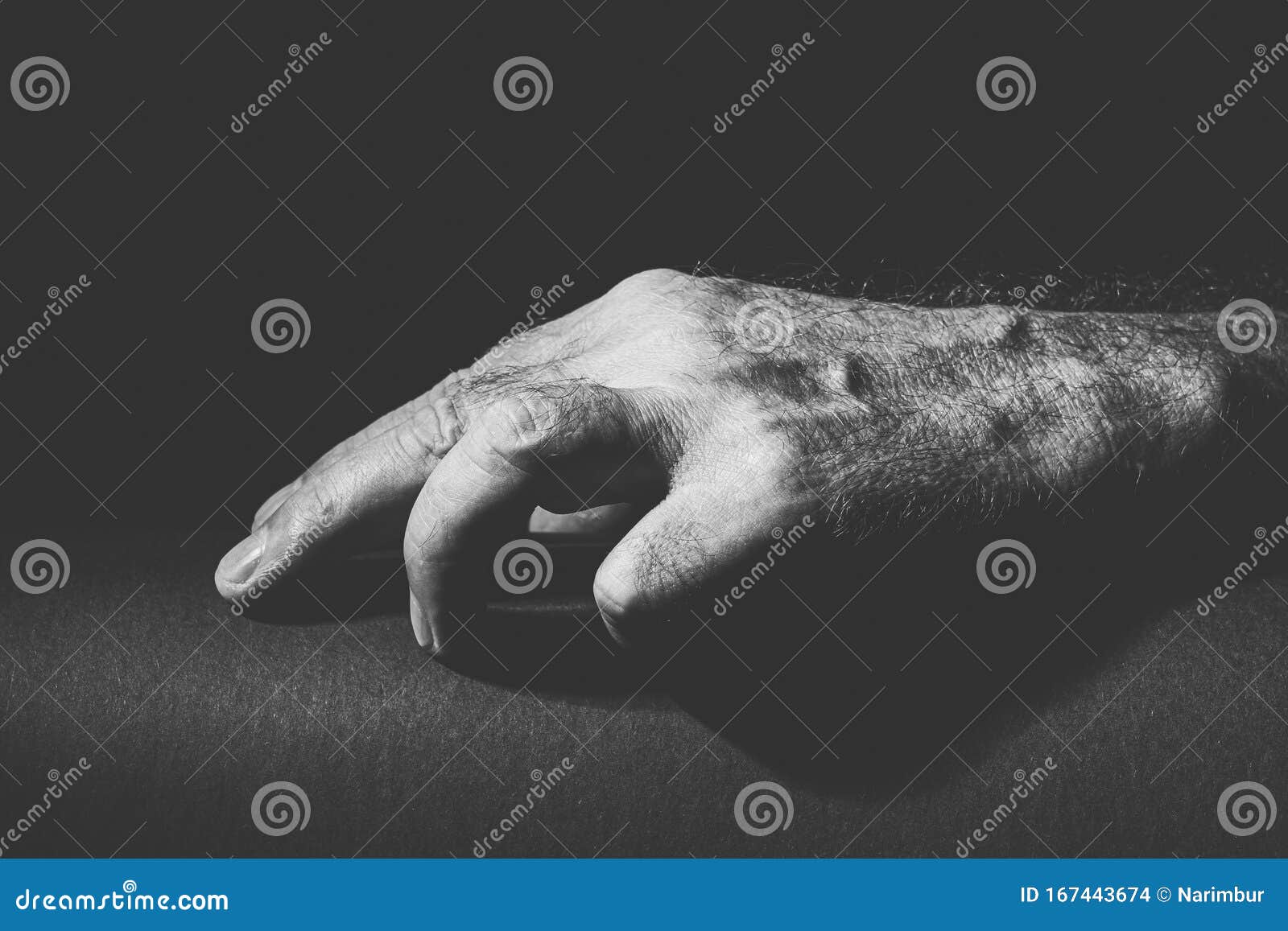 Black White Recording of a Hand Stock Photo - Image of human, calm ...