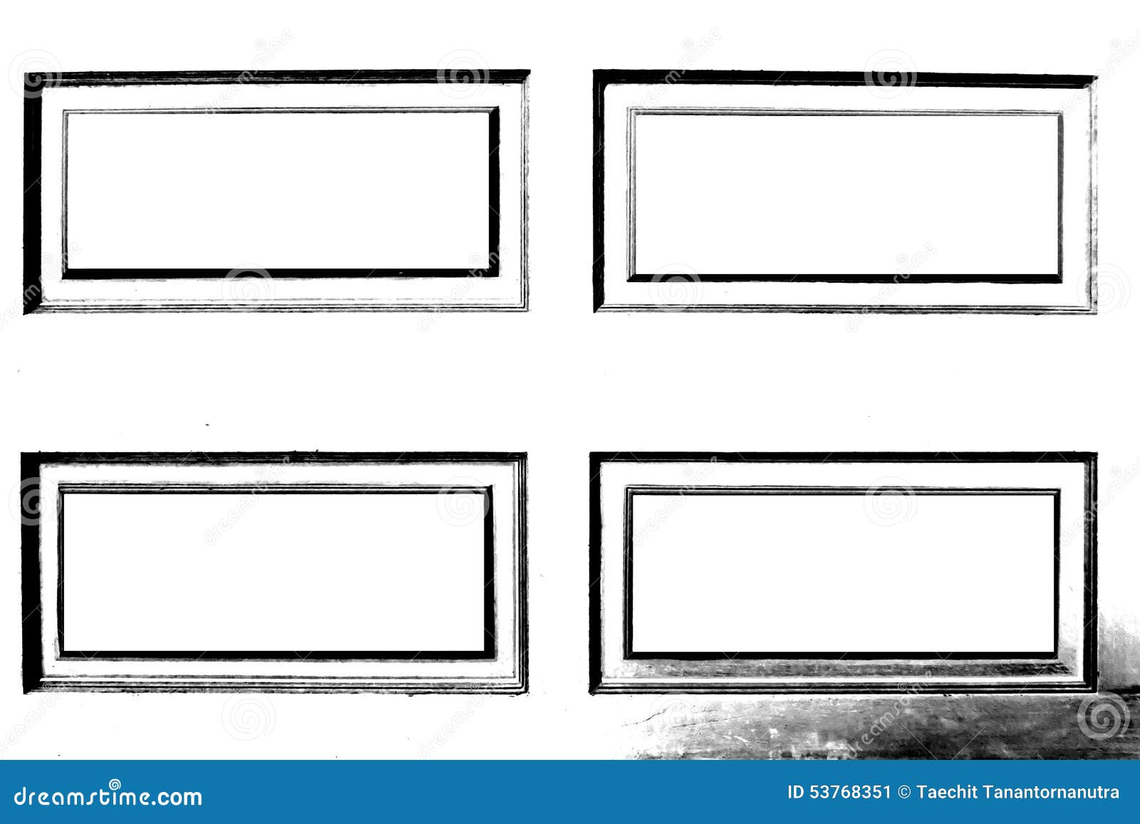 Black and White Rectangle Frame Stock Illustration - Illustration of ...