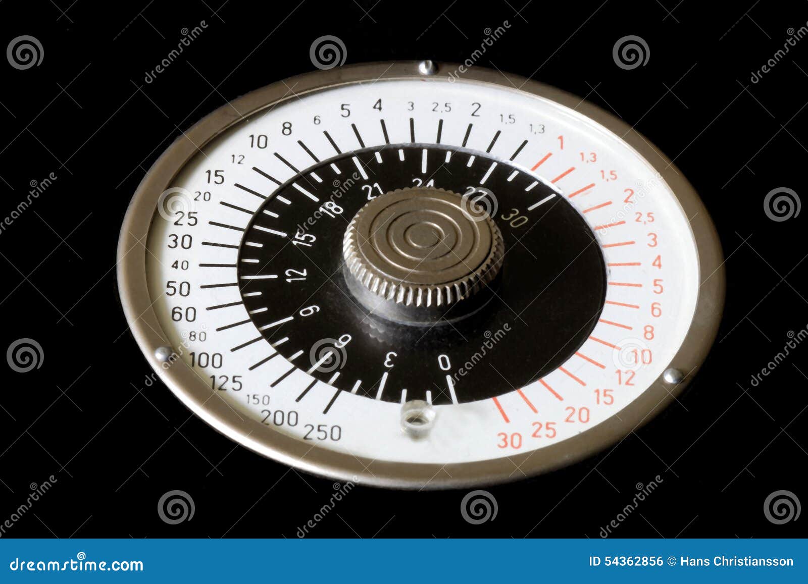 Black, White and Red Circular Double Scale Stock Photo - Image of ...