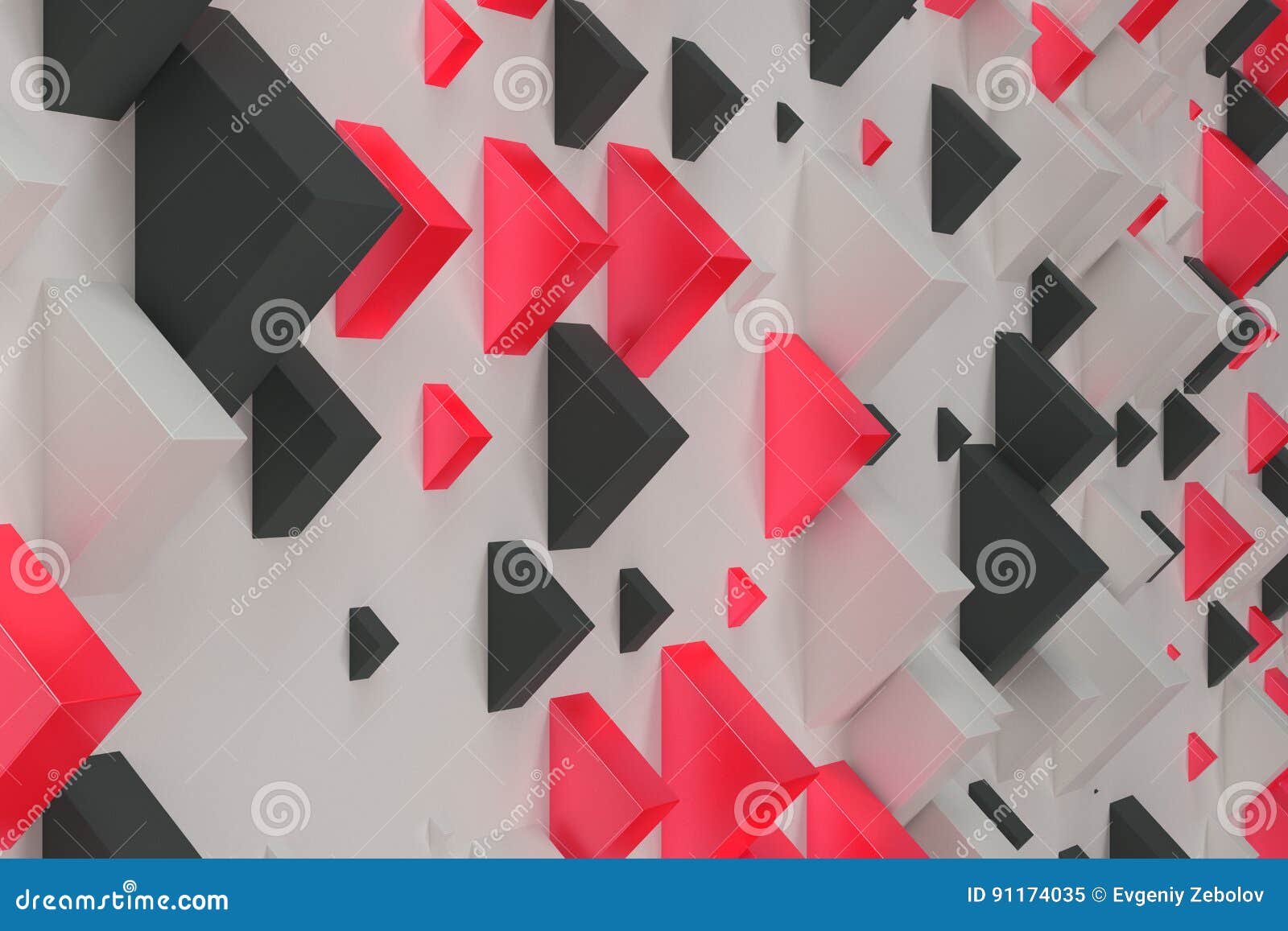 Black, White and Red Rectangular Shapes of Random Size on White Stock ...