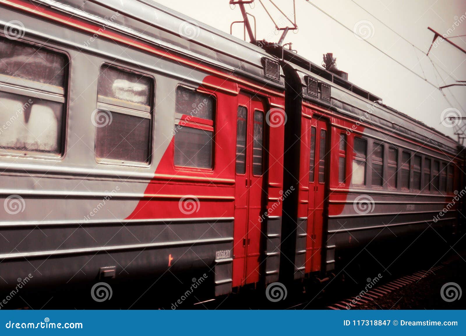 Black, White and Red Train Stop Stock Image - Image of backgrond ...