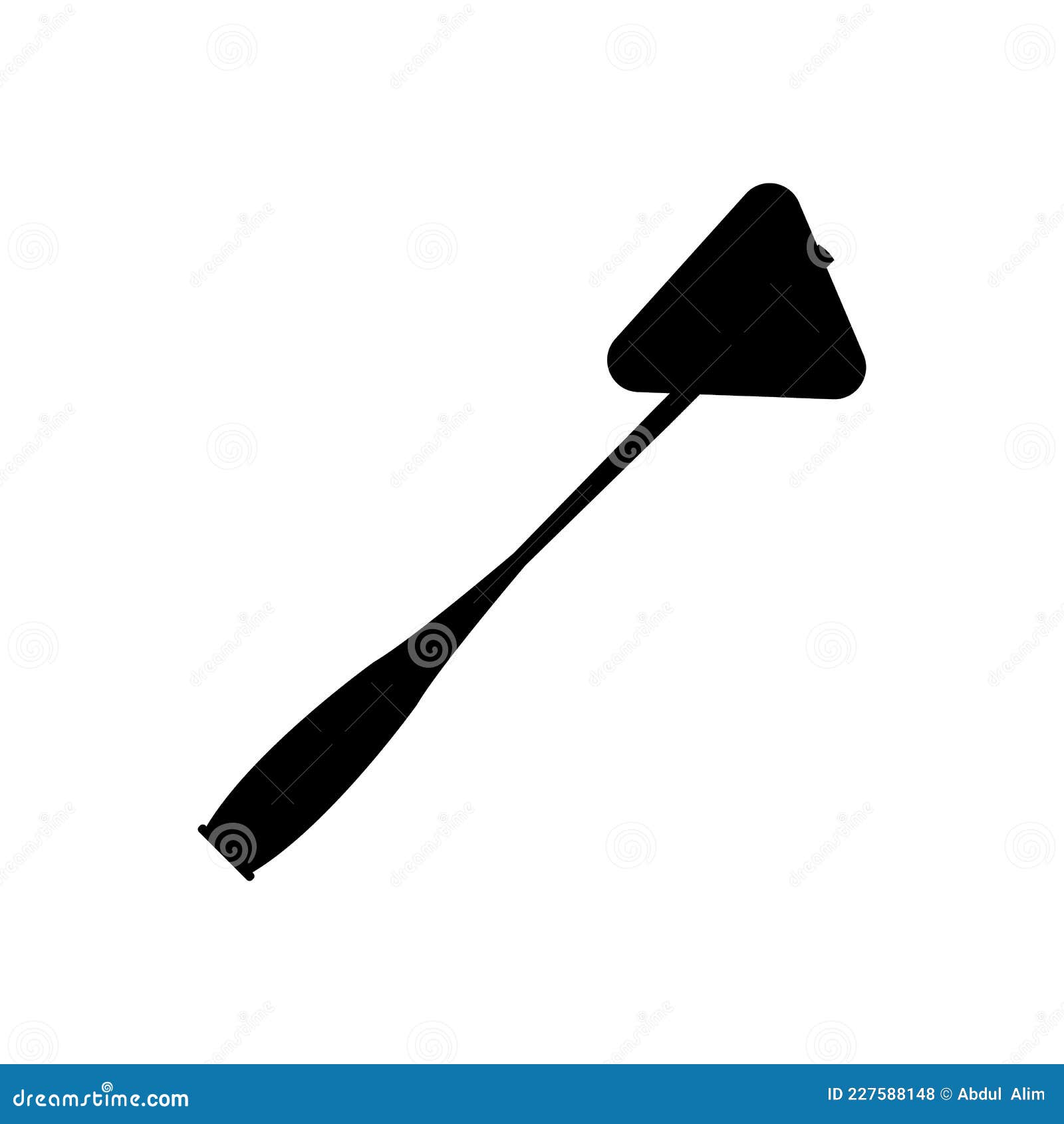 Black and White Reflex Hammer Flat Icon. Stock Vector - Illustration of ...
