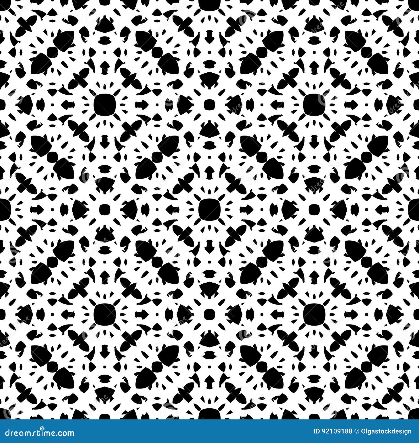 Black & White Repeat Ornamental Texture Stock Vector - Illustration of ...