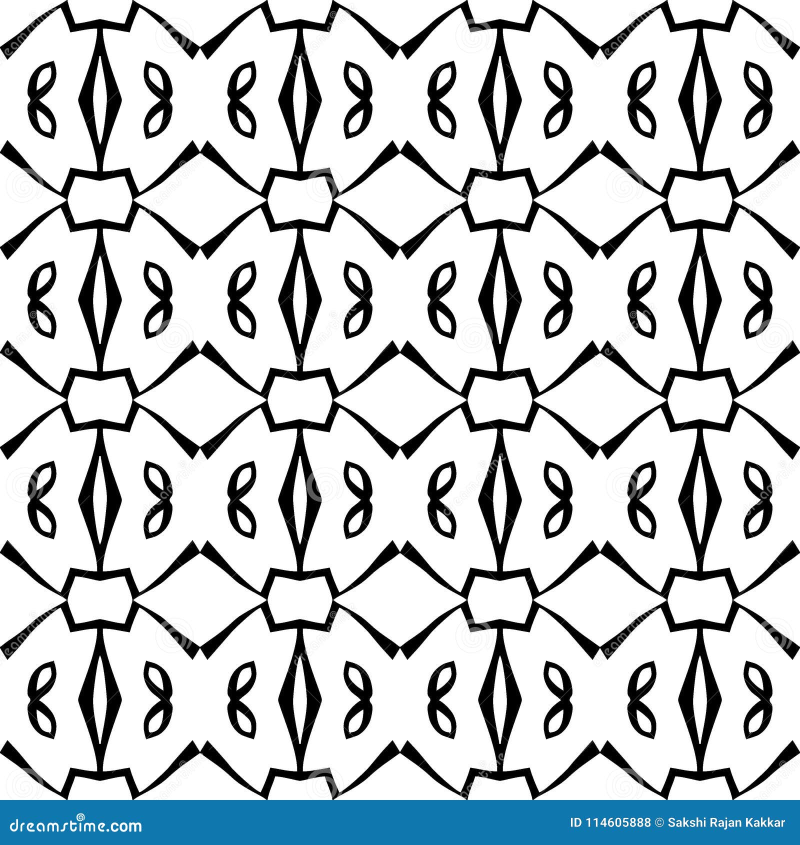 Black and White Repeat Pattern and Seamless Vector Image Texture Stock ...