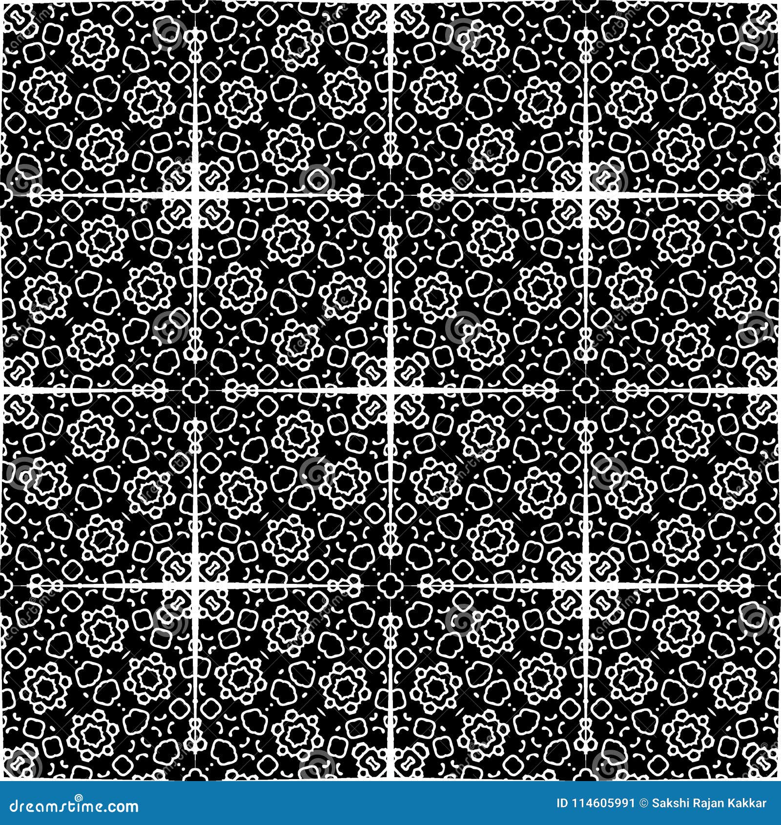 Black and White Repeat Pattern and Seamless Vector Image Texture Stock ...