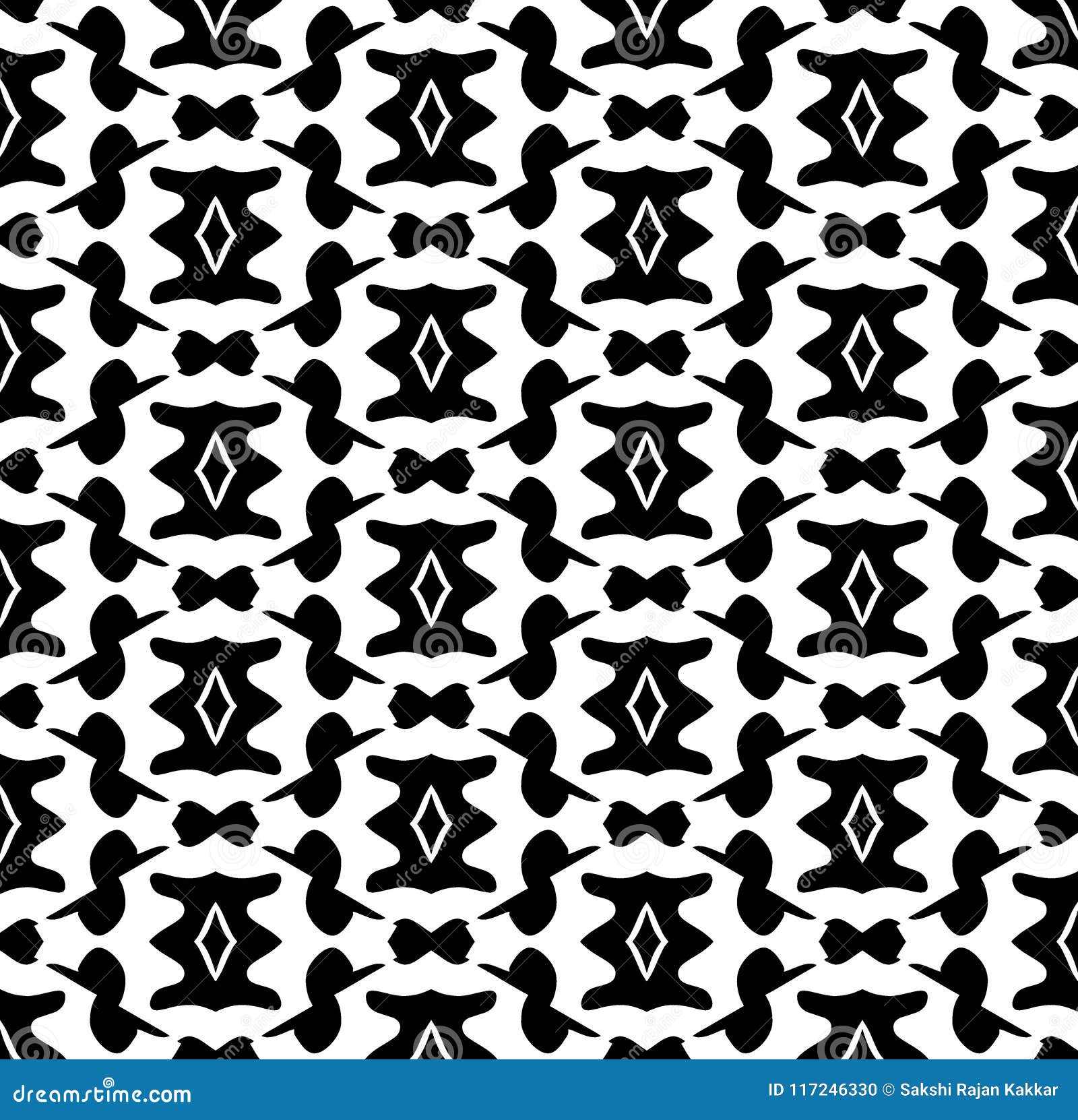 Black and White Repeat Pattern and Vector Image Abstract Background ...