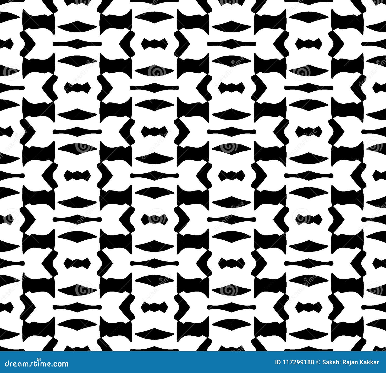 Black and White Repeat Pattern and Vector Image Abstract Background ...